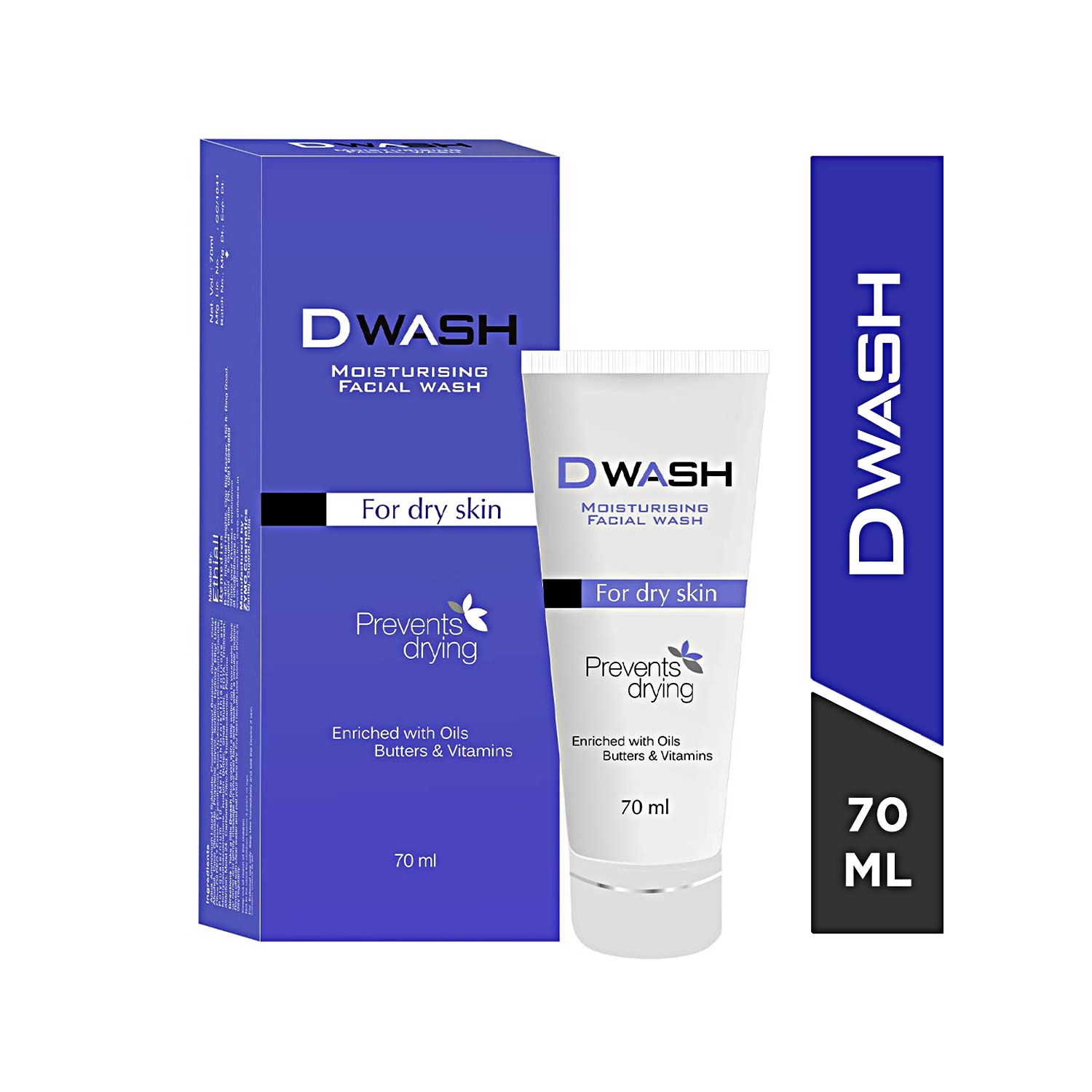 Buy D Wash Moisturising Facial Wash 70ml - Cureka