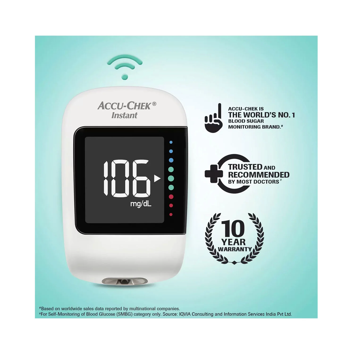 Accu-Chek Instant S Glucometer 10 Test Strips | Best glucometer in India