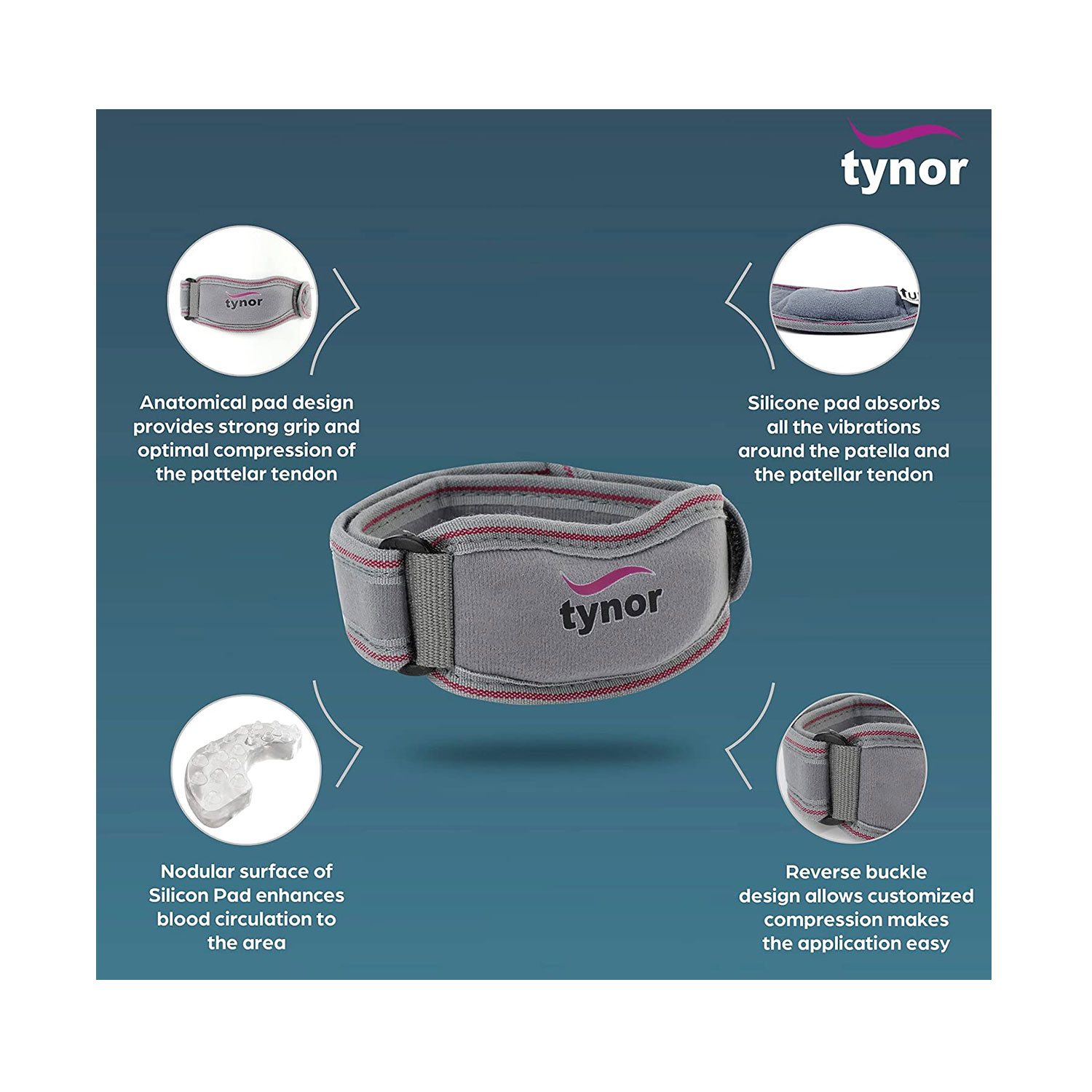 Tynor Patellar Knee Support Universal Size (D-19) - Cureka