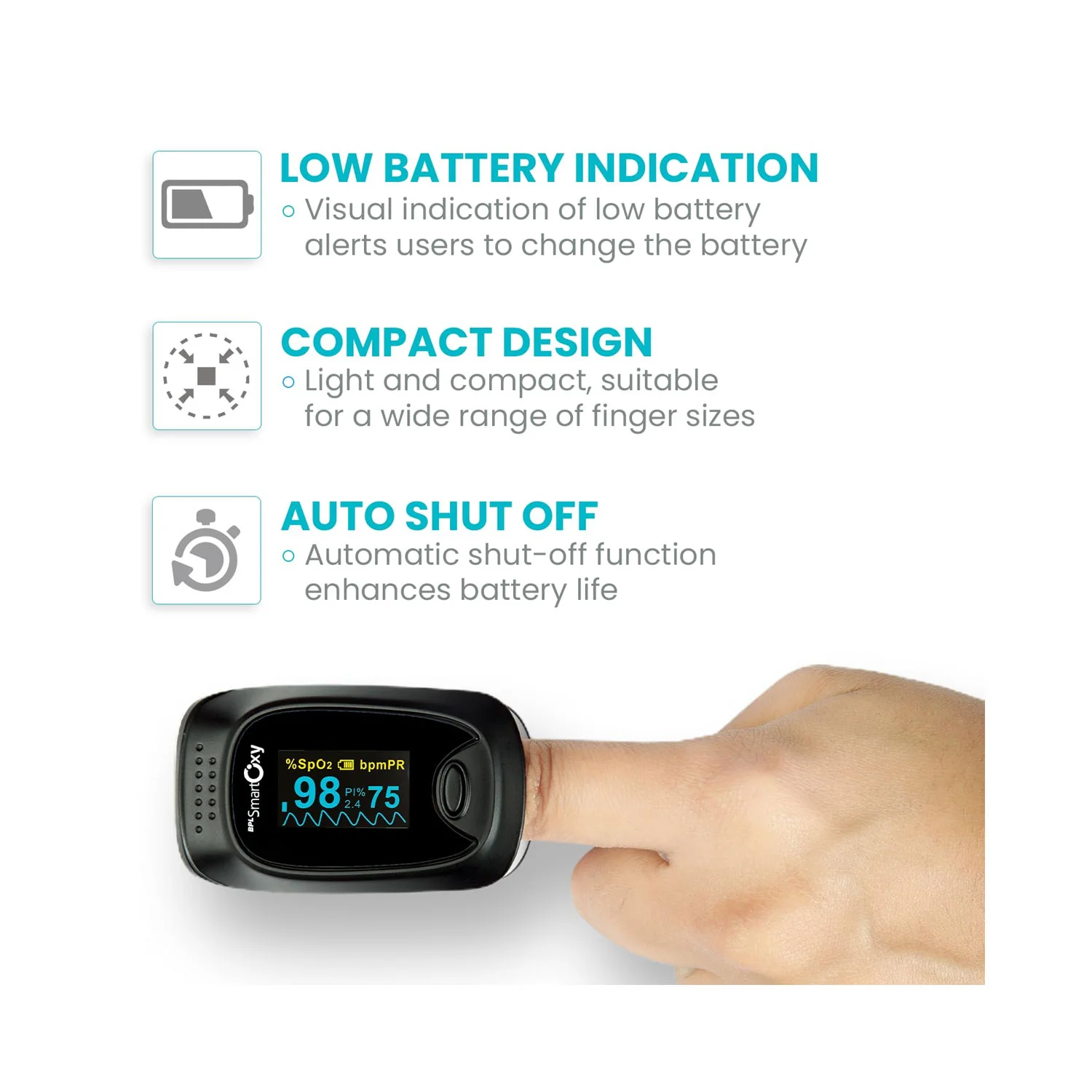 BPL Medical Technologies Smart Oxy Finger Tip Pulse Oximeter