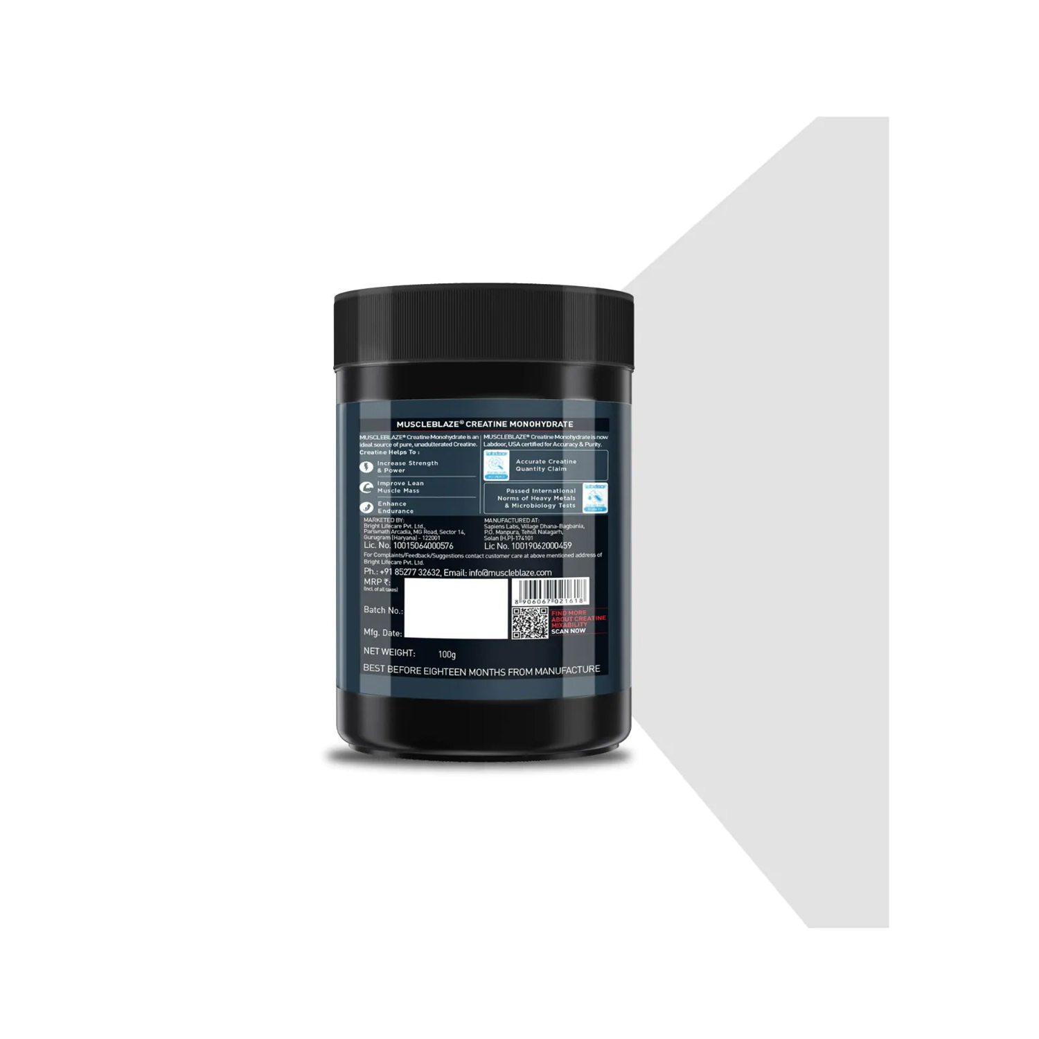 MuscleBlaze Creatine Monohydrate 100g Buy Online at Best Price in India ...