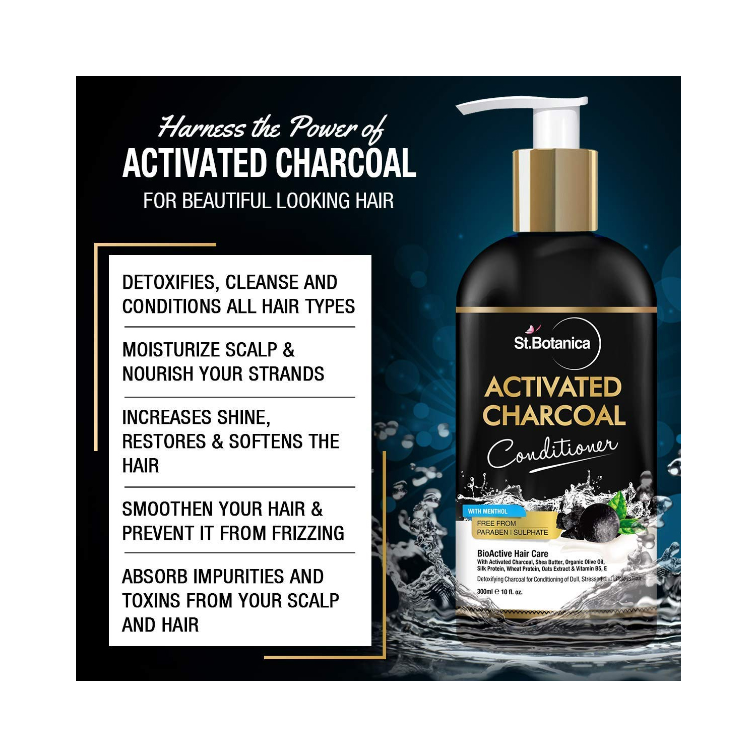 Buy St. Botanica’s Activated Charcoal Conditioner 300ml Online at Best ...