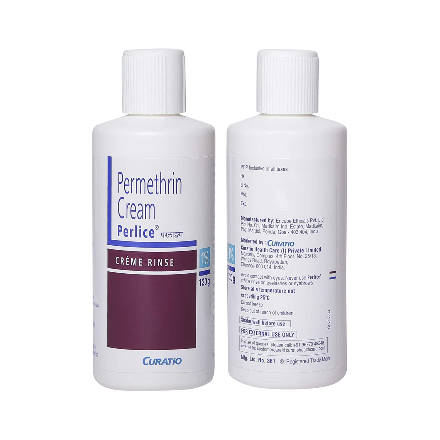 Perlice Permethrin Rinse Cream 120g - Cureka