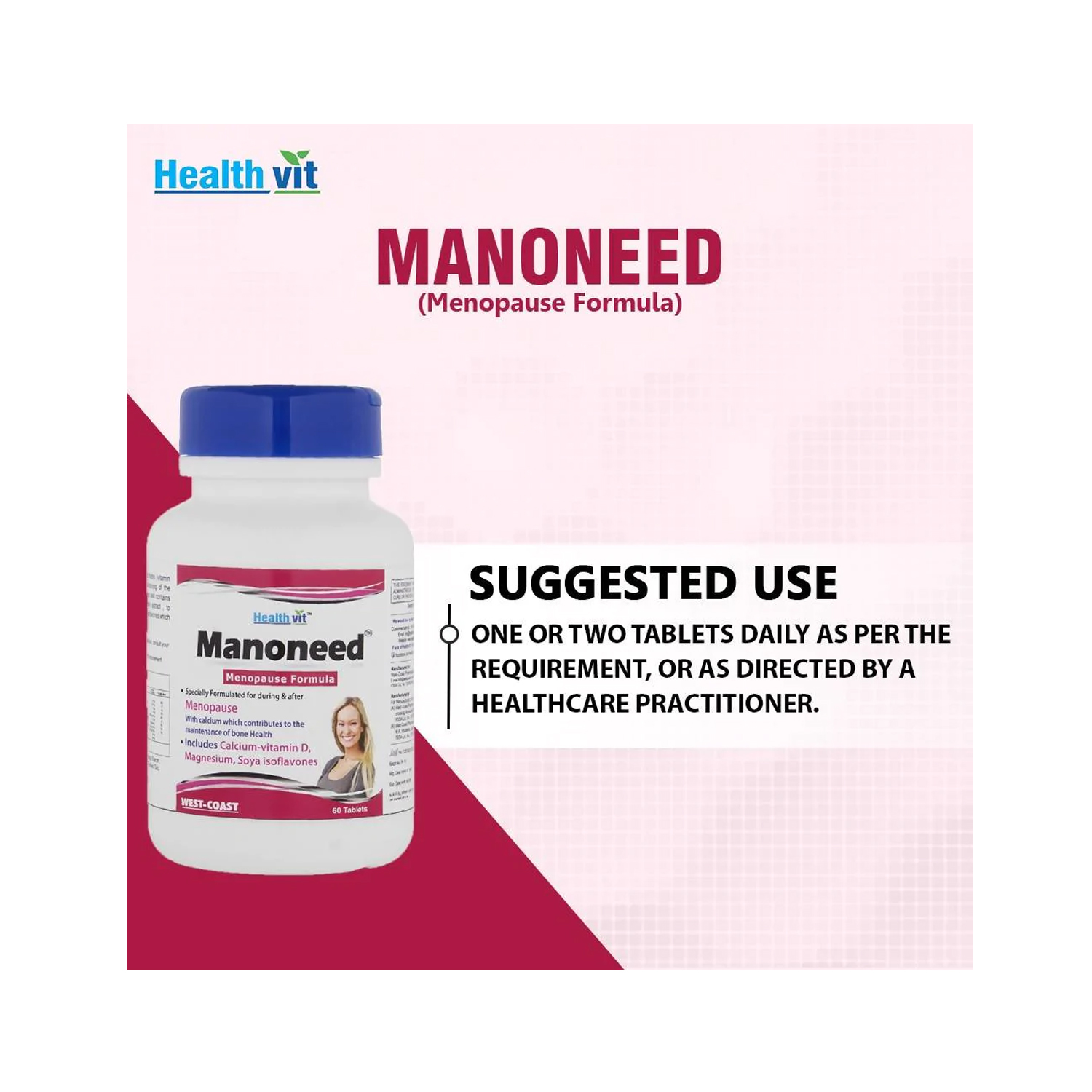 Healthvit Manoneed Menopause Formula For Women buy online at best price ...