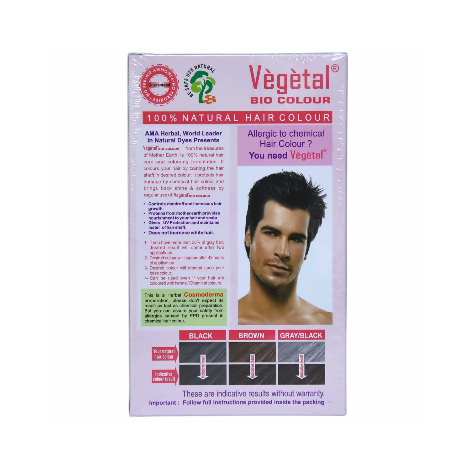 Buy Vegetal Bio Colour Soft Black 50g - Cureka