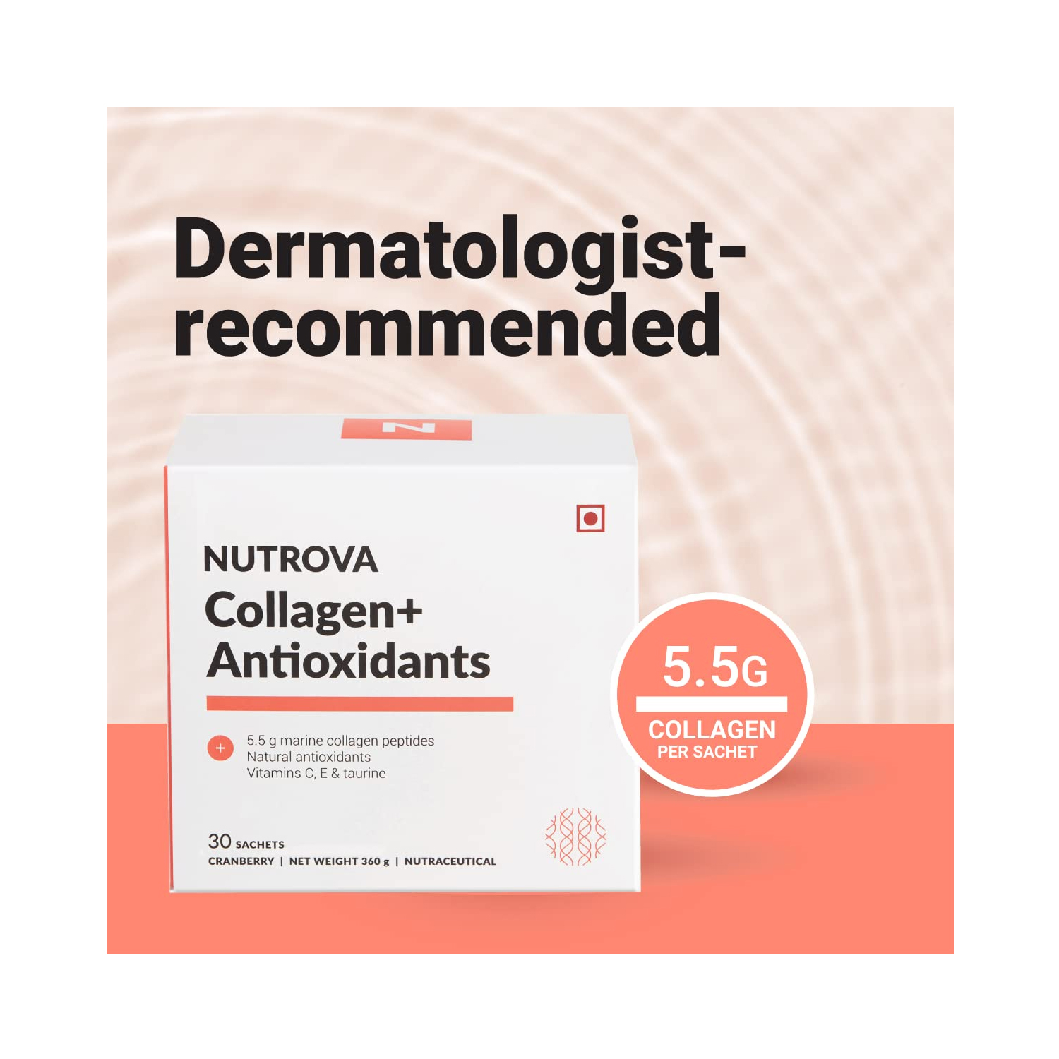 Nutrova Collagen + Antioxidants (30 Sachets) - Cureka