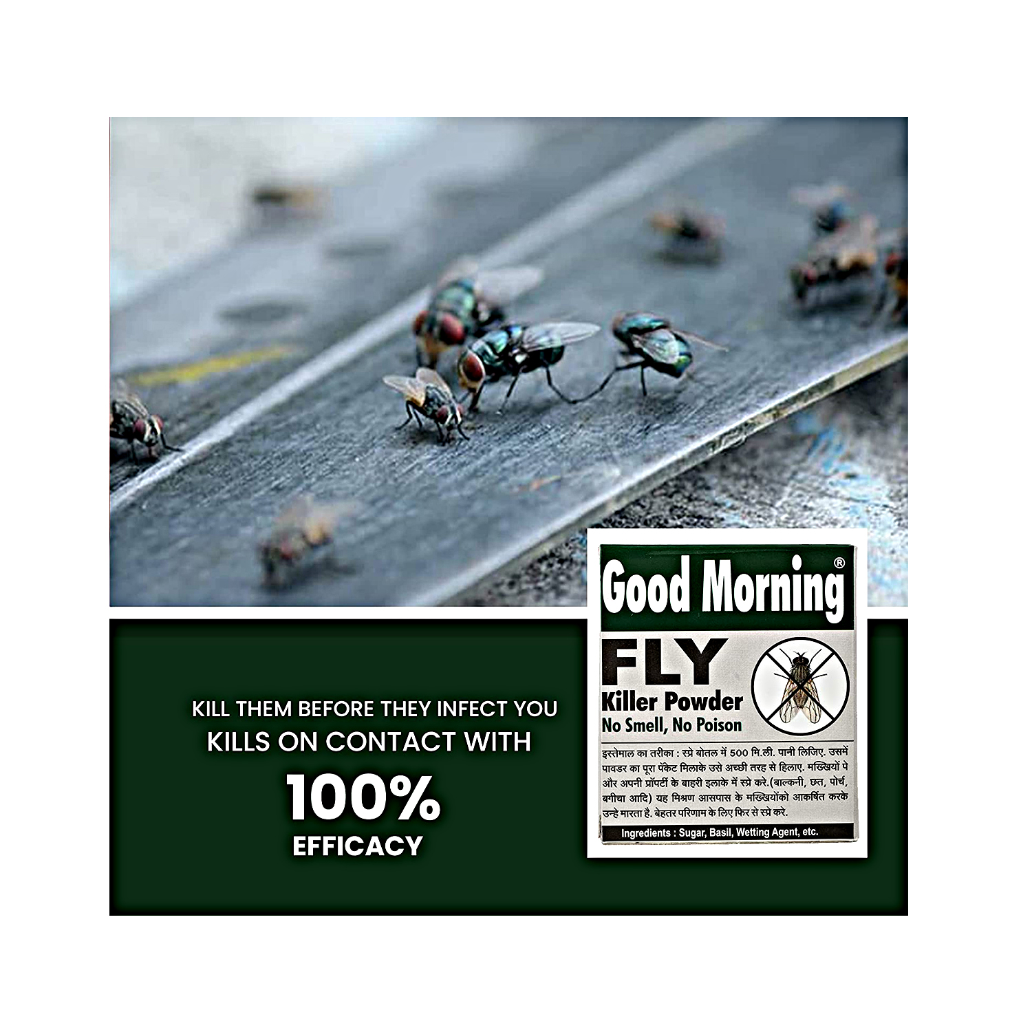 Good Morning Fly Killer Powder (Pack of 5, 30 gms) ₹396 | Best Fly ...