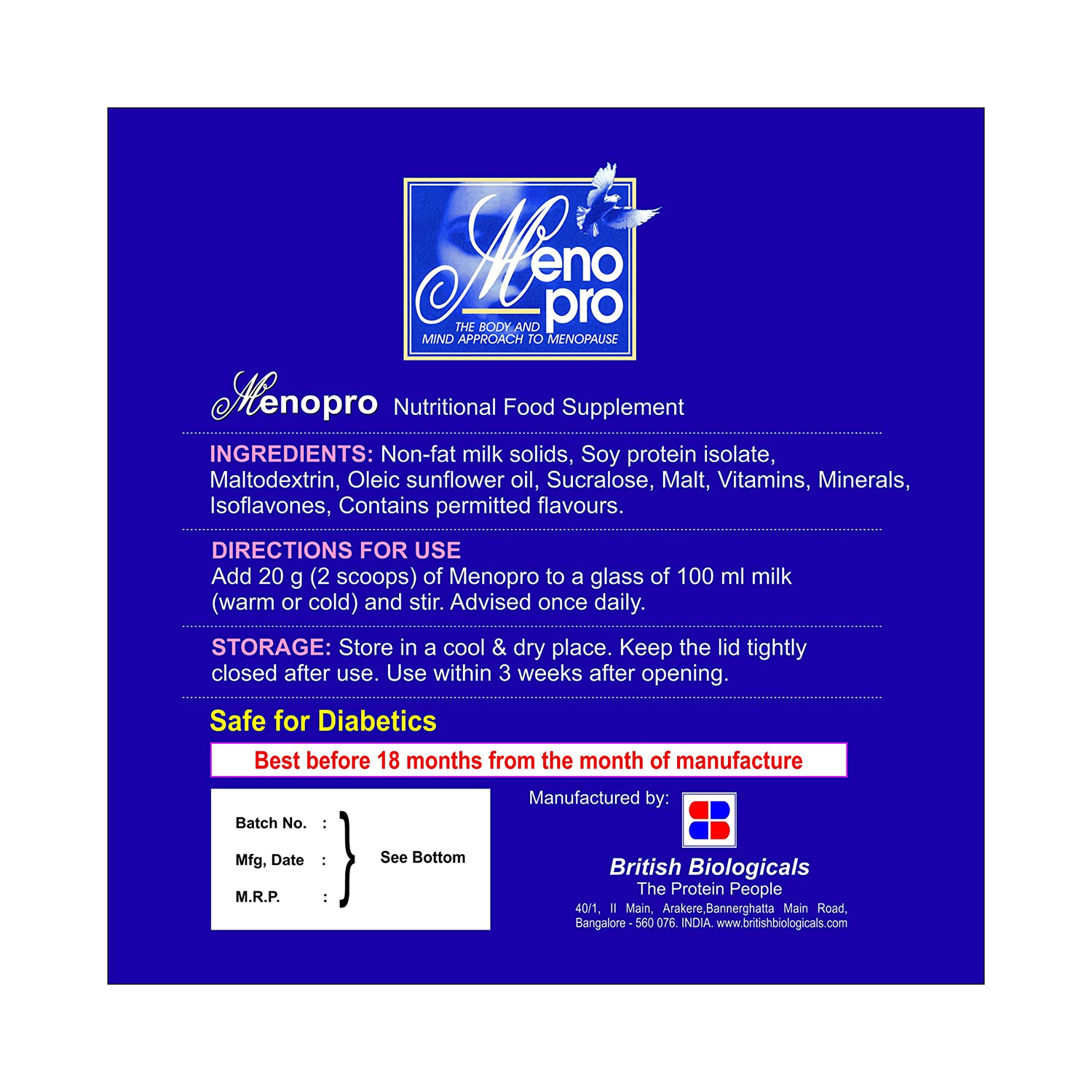 MenoPro Powder Mango Flavour only in Cureka | Buy Now