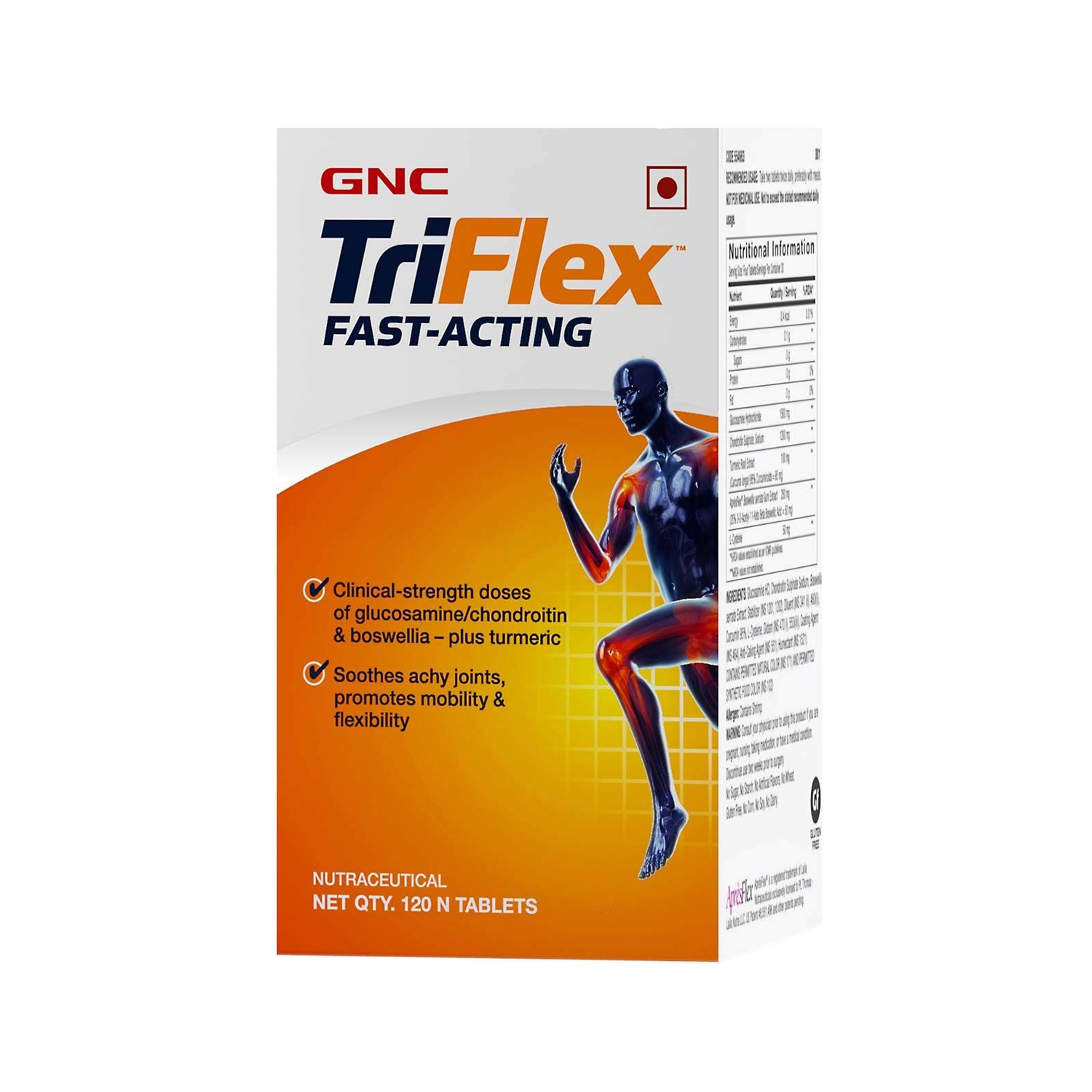 Gnc triflex fast acting 120 caplets ₹2999 Best Price in India At Cureka ...