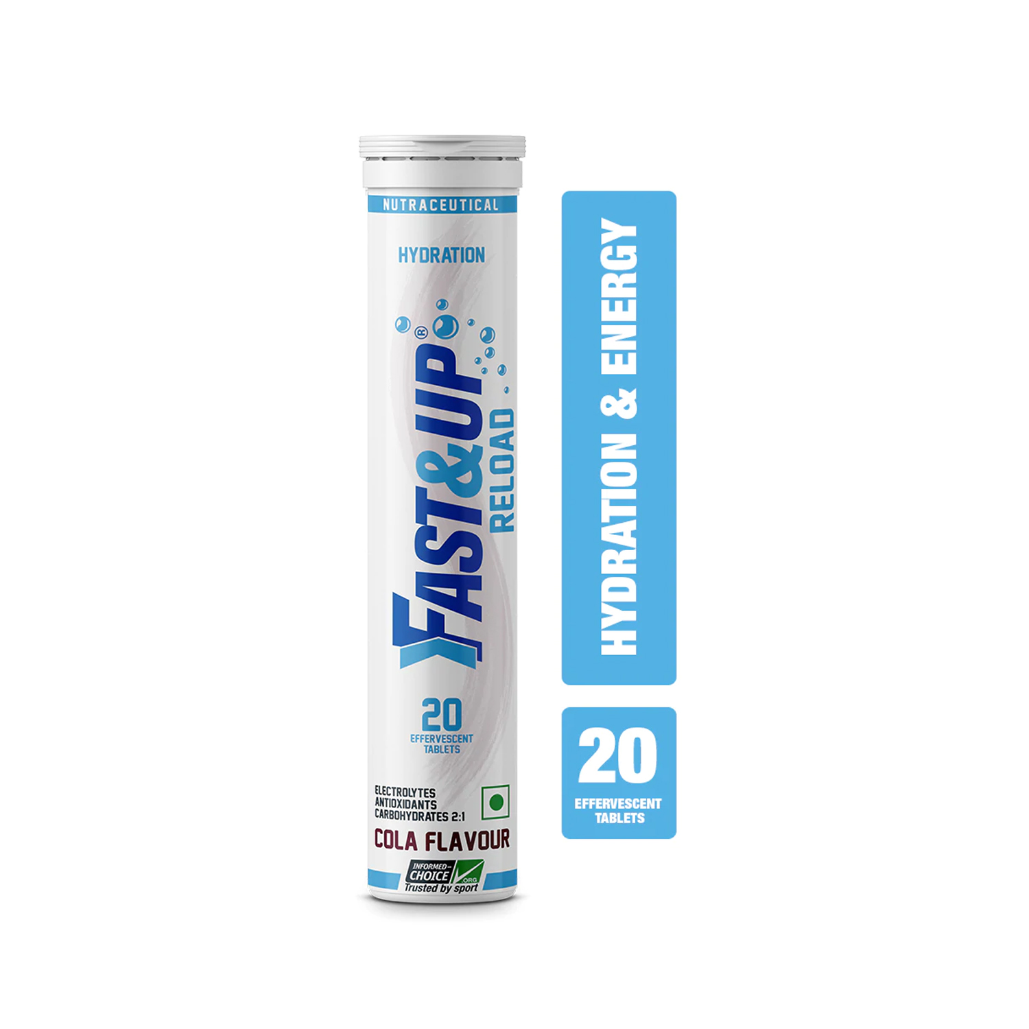 Fast & Up Reload + Caffeine - Combo of 2 Tubes - Cola Flavour - Cureka ...
