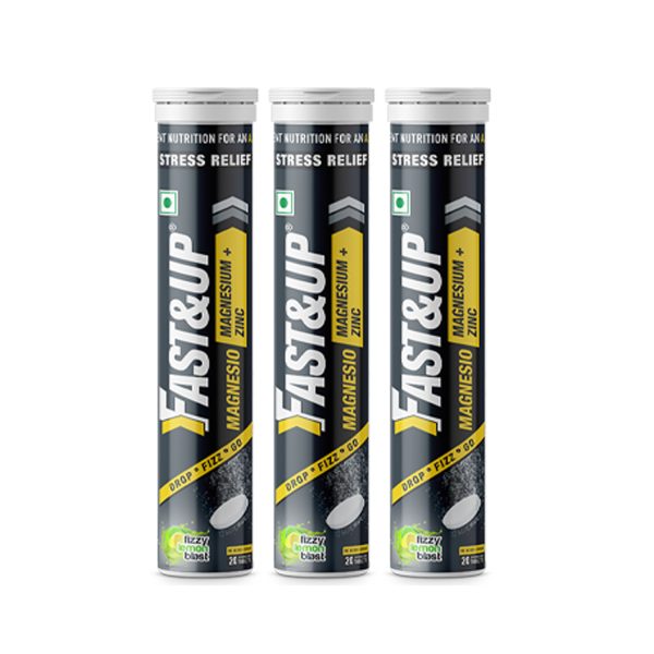 Fast & Up Magnesio - Combo of 3 Tubes - Lime & Lemon Flavour - Cureka ...