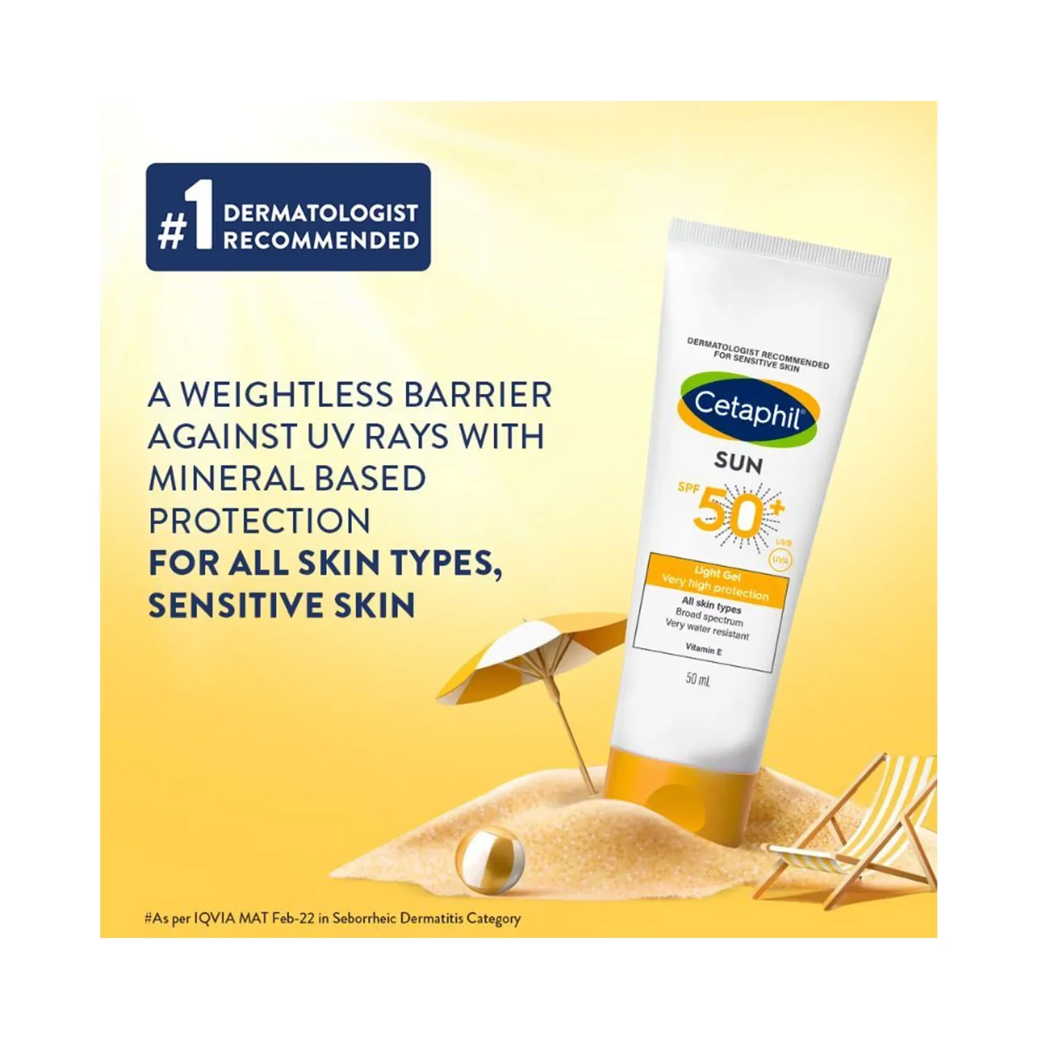 Buy Cetaphil Sun SPF 50 Light Gel 50 ml - Cureka