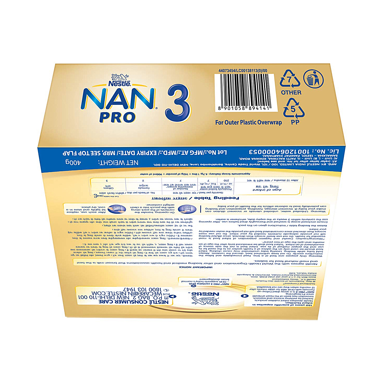 Nestle NAN PRO 3 Follow-Up Formula-Powder (400gm) Rs. 674 at Best Price ...