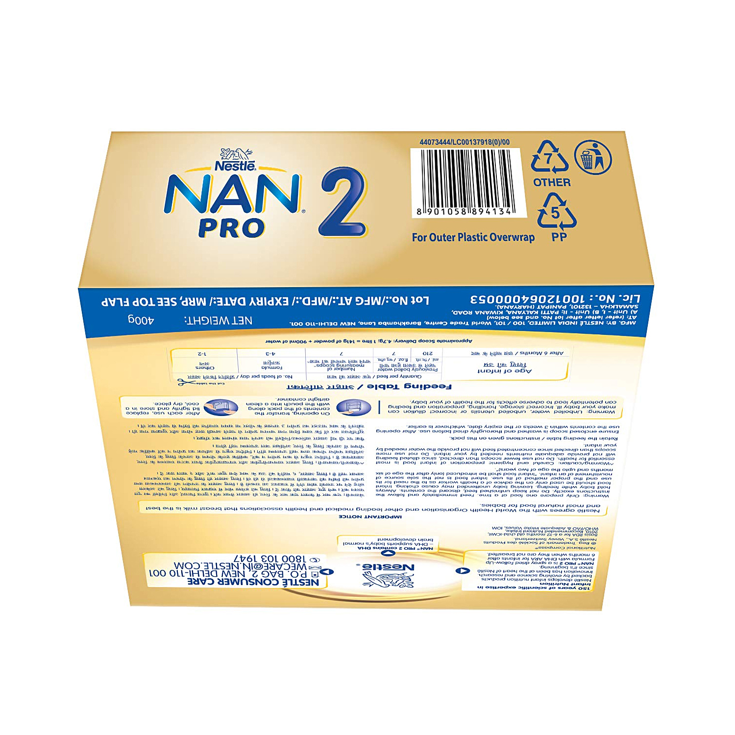 Nestle Nan Pro 2 Follow-Up Formula Powder (400gm) Rs. 678 at Best Price ...