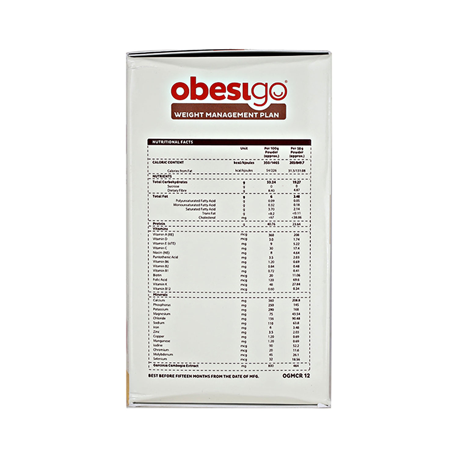 Obesigo BLCD Weight Management Plan Mango Shake 406g