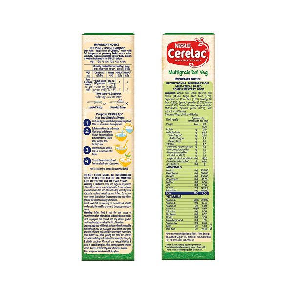 Nestle Cerelac Baby Cereal with Milk from 12 to 24 Months Multigrain ...