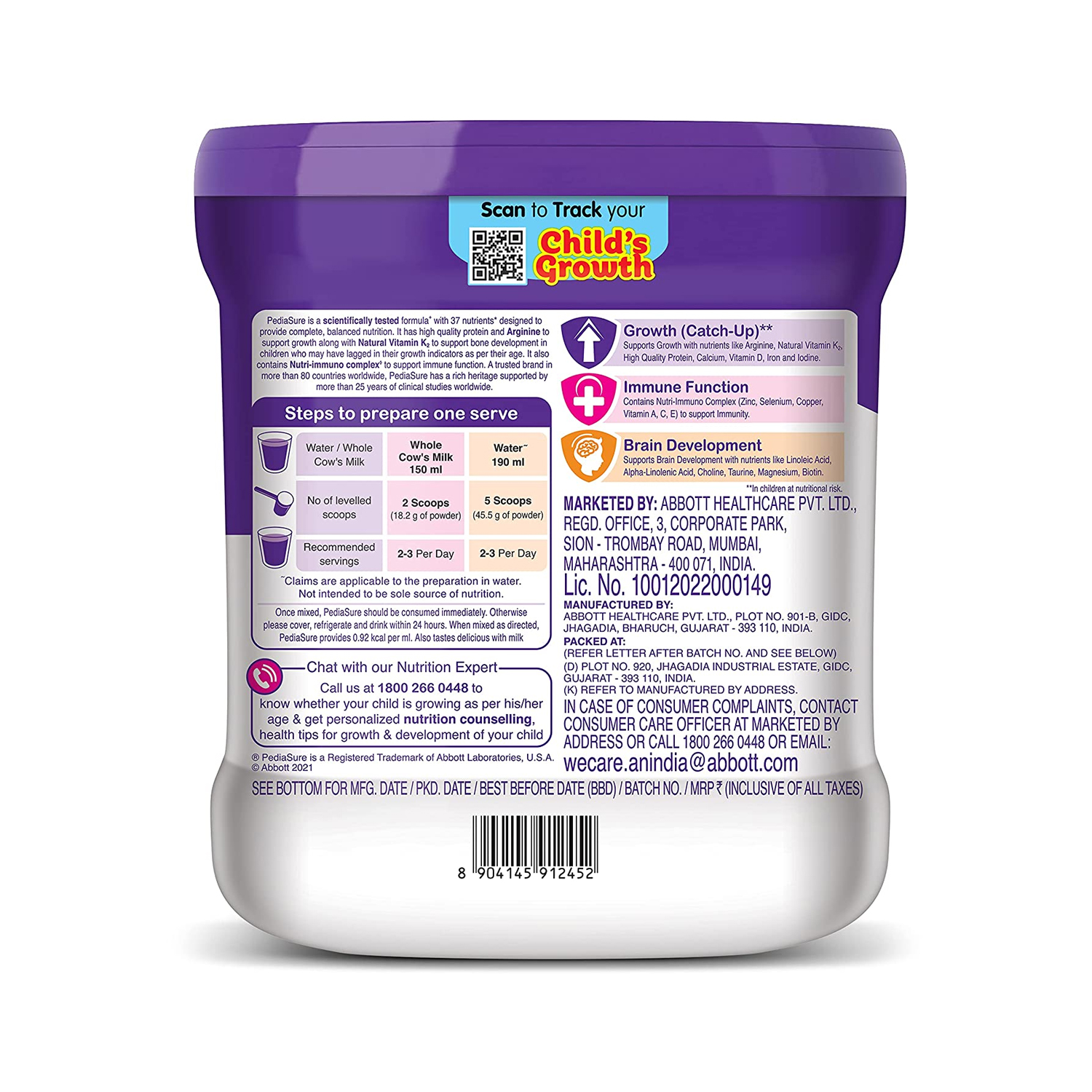 PediaSure Complete Balanced Nutritional Supplement to Help Kids Grow ...