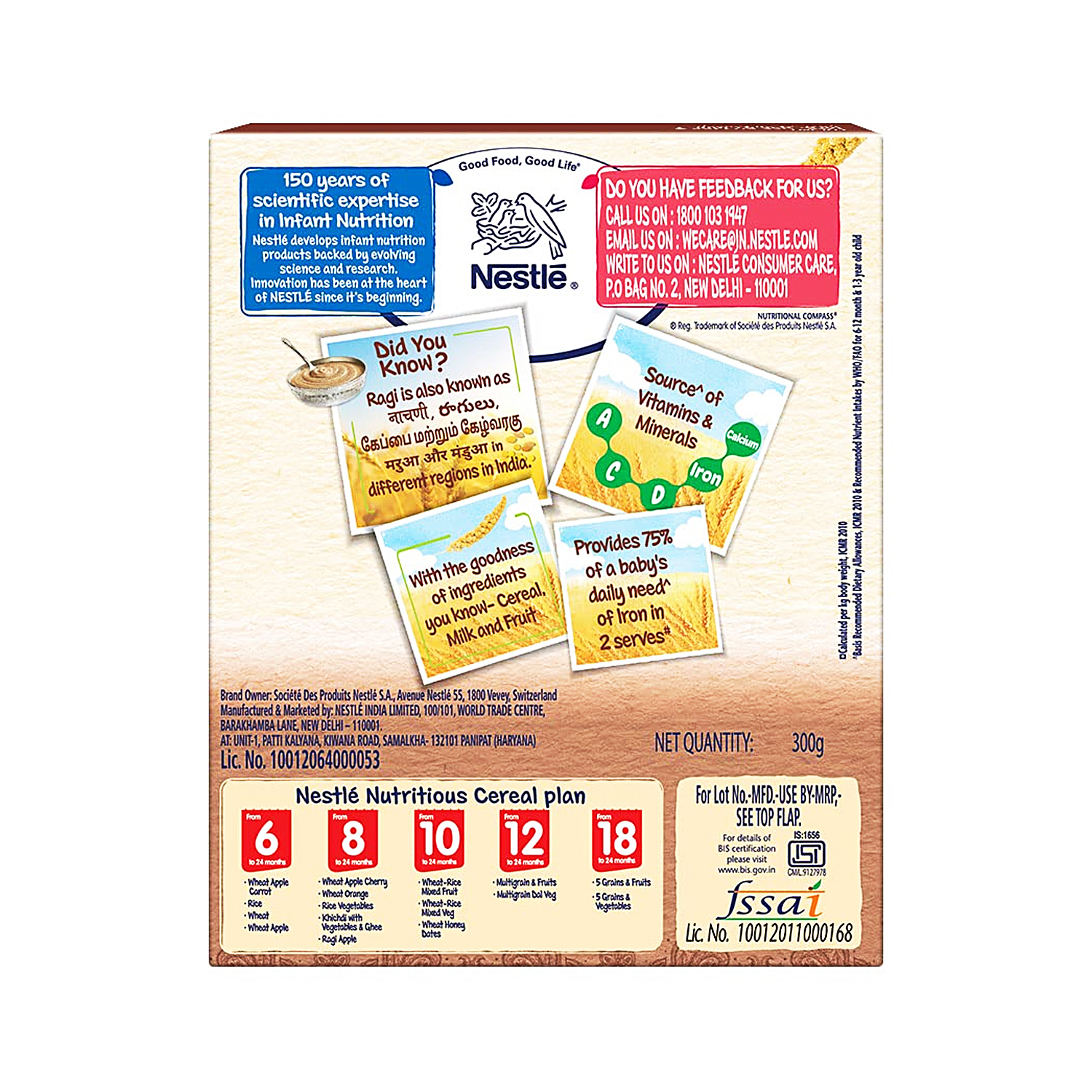 Nestle Cerelac Baby Cereal with Milk from 8 to 12 months Ragi Apple Rs ...