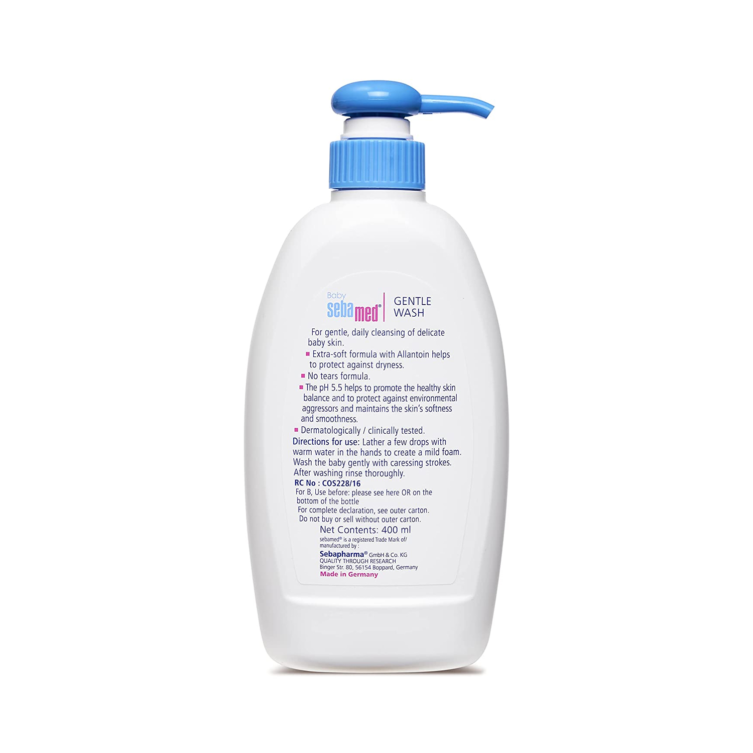 Sebamed baby gentle wash for delicate skin, 400ml 695