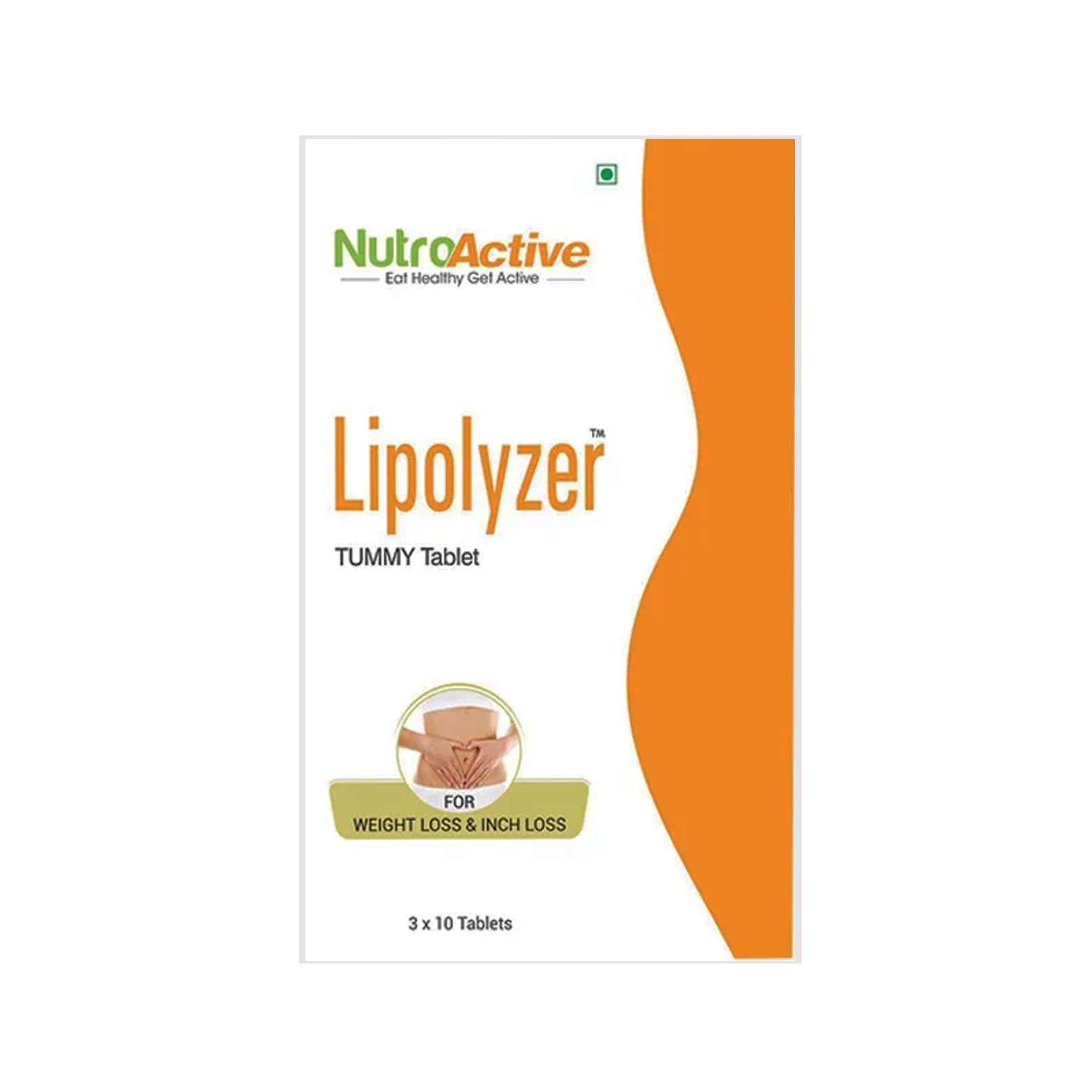 Nutroactive Lipolyzer Tummy Tablets (3×10 Tablets) - Cureka
