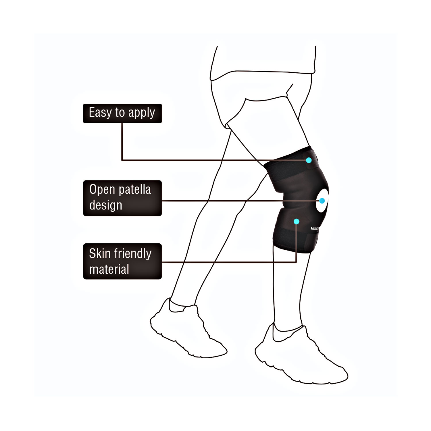 Vissco Functional Knee Wrap Standard Large - Cureka