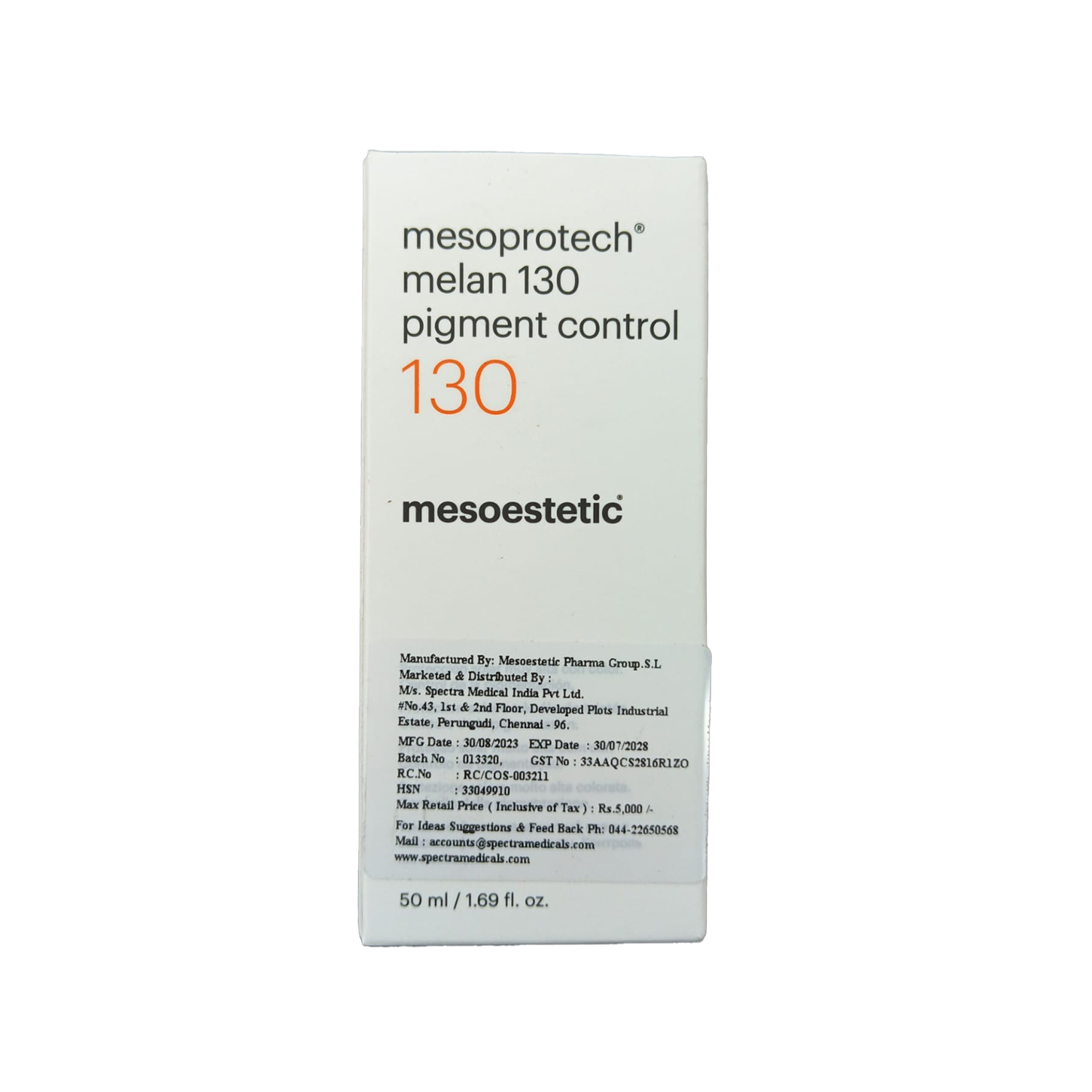 Buy Pigment Control SPF 130+ Mesoestetic Online - Cureka