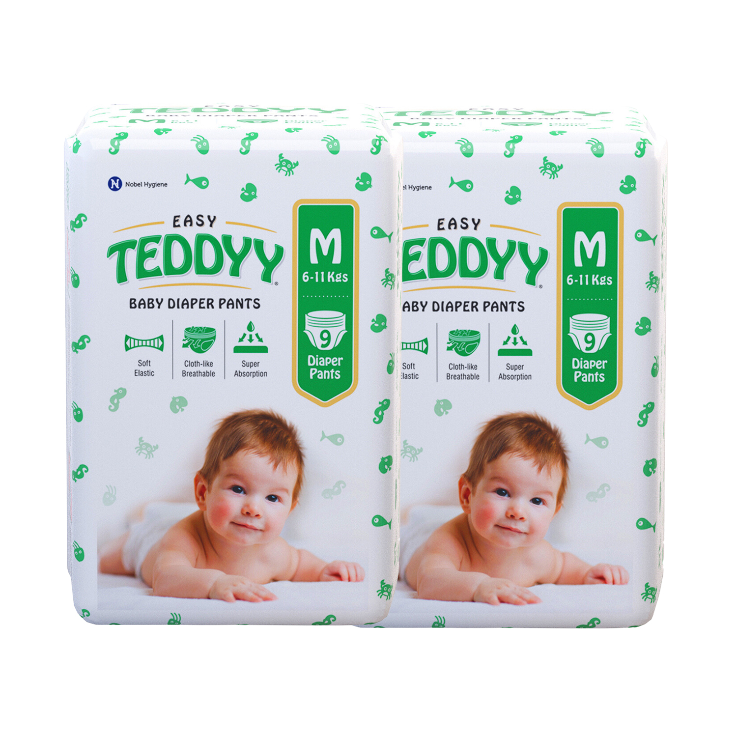 Teddyy Baby Pants Easy Medium 9 Diapers