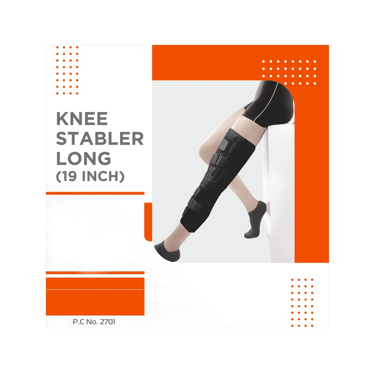 Vissco Pro Knee Stabilizer Long (19 inch) XXL - Cureka