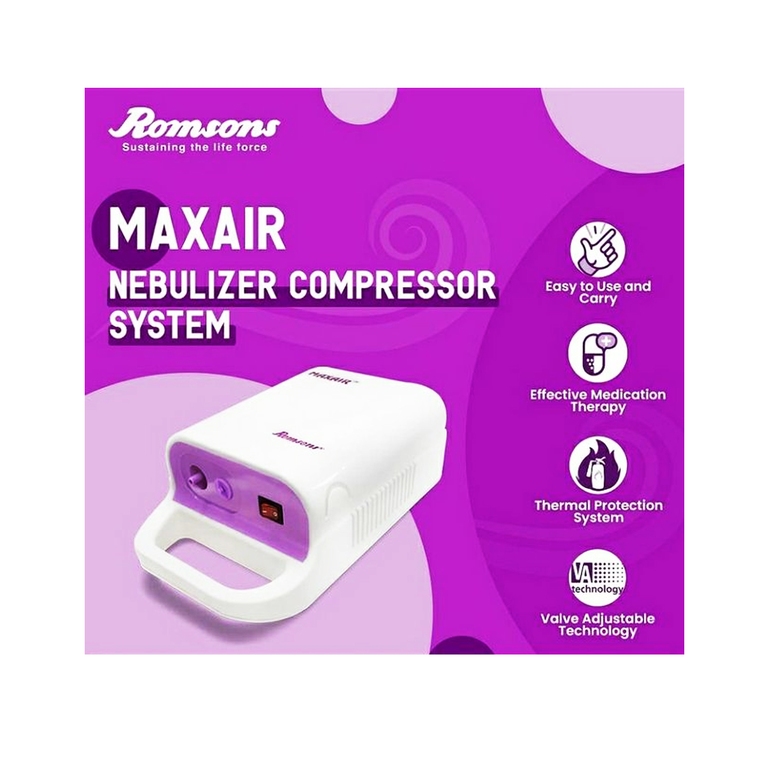Romsons Maxair Compressor Nebulizer - Cureka