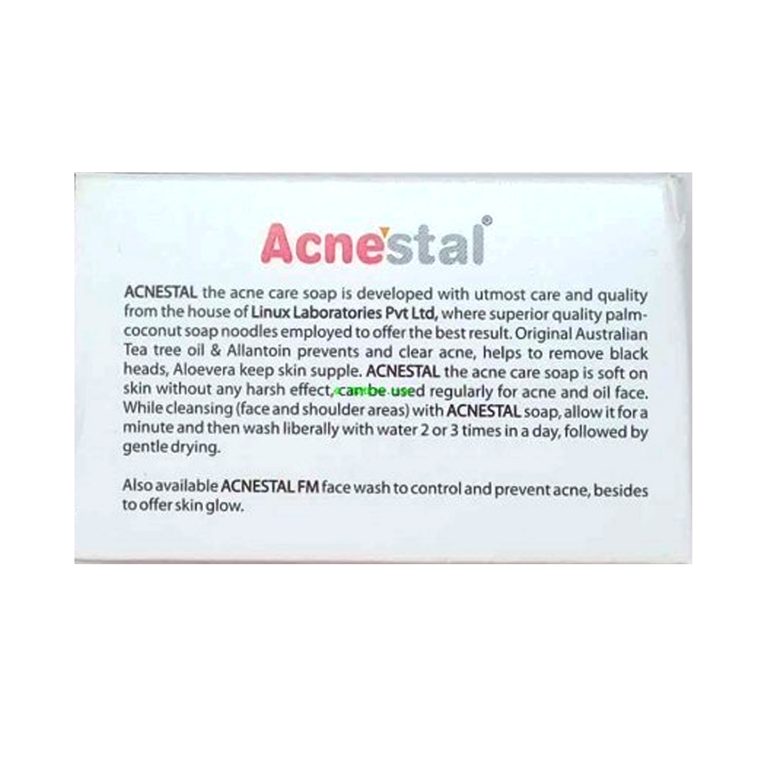 Buy Acnestal Acne Care Soap Online - Cureka