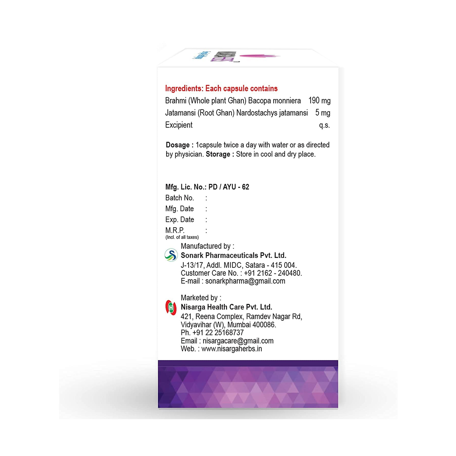 Nisarga Herbs Menodim Peri Menopause Support - Cureka