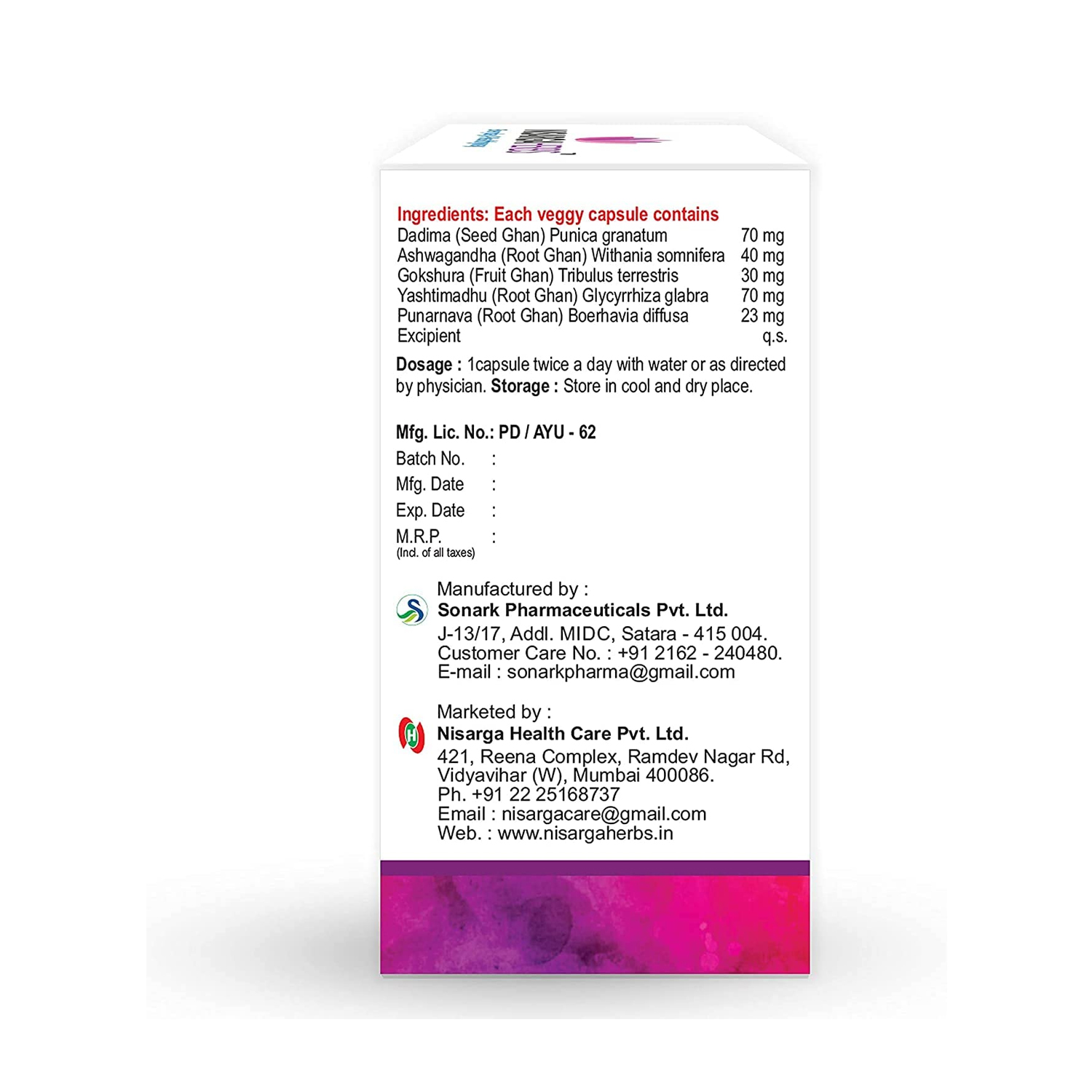 Nisarga Herbs Menodim Peri Menopause Support - Cureka