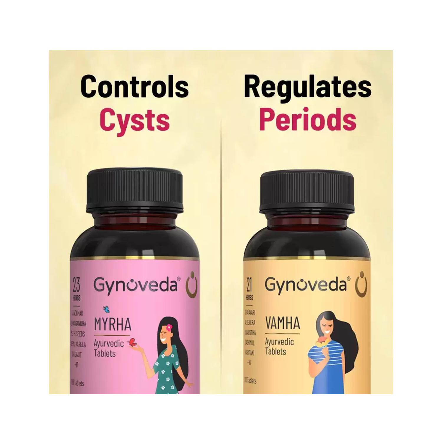 Gynoveda Vamha and myrha ayurvedic tablets for PCOS with delayed