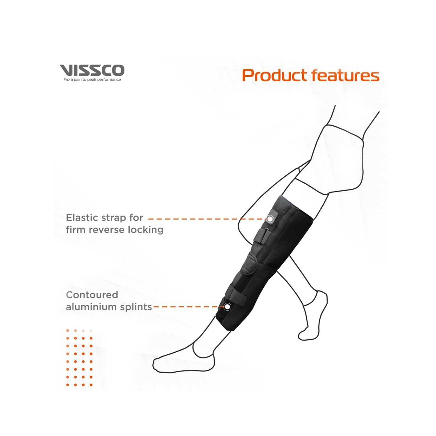 Vissco Pro Knee Stabilizer Long (19 inch) XXL - Cureka