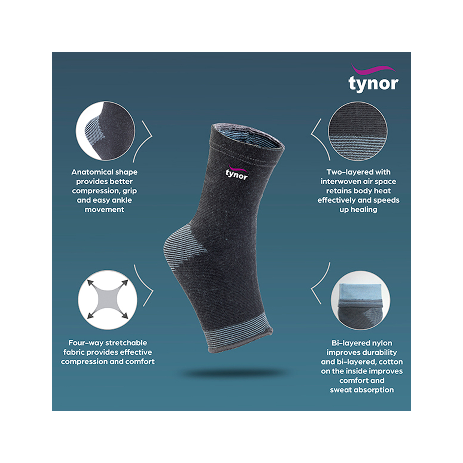 Tynor Anklet Comfeel (Pair) – Large