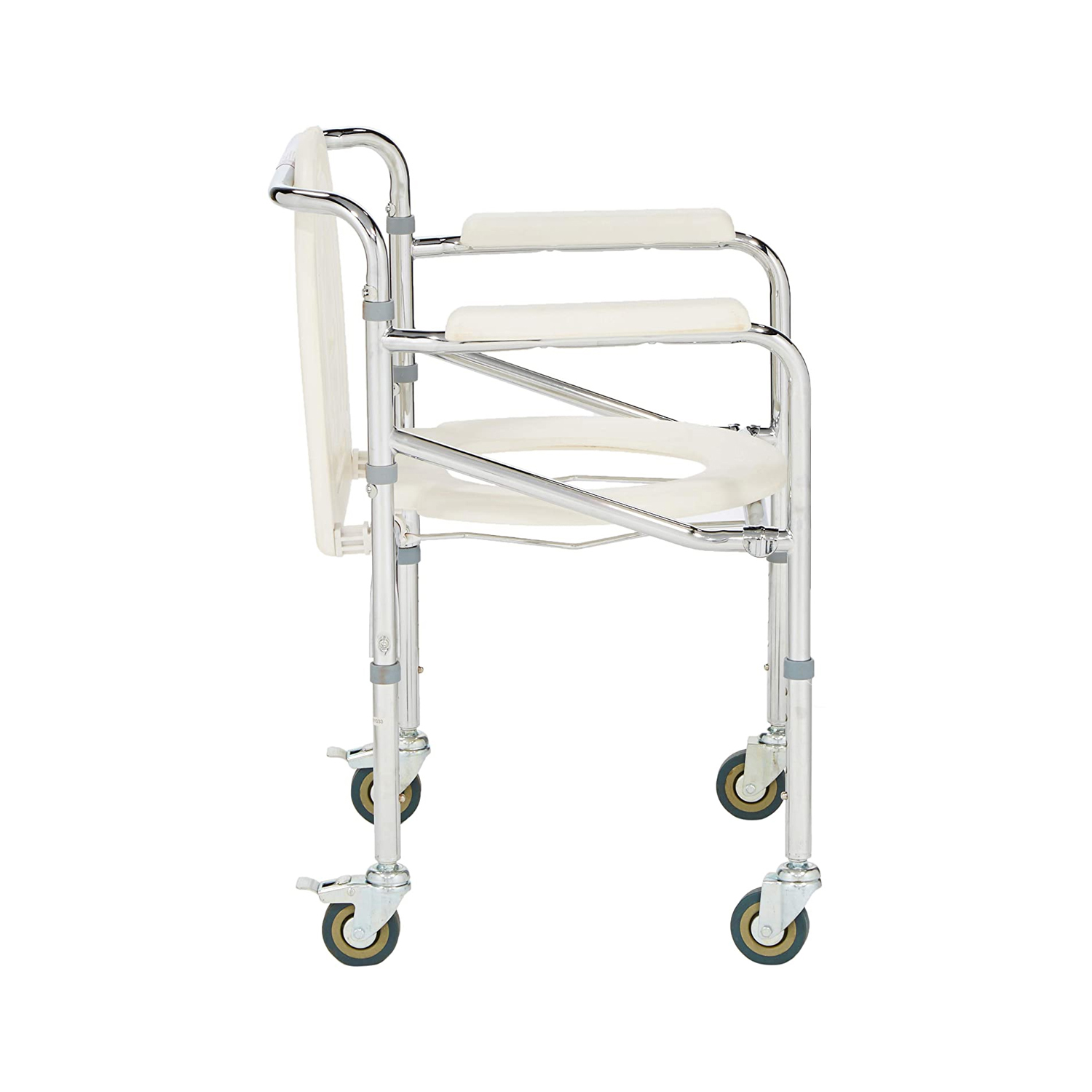 Flamingo OC2303 Classic Commode Chair with Wheels - Cureka