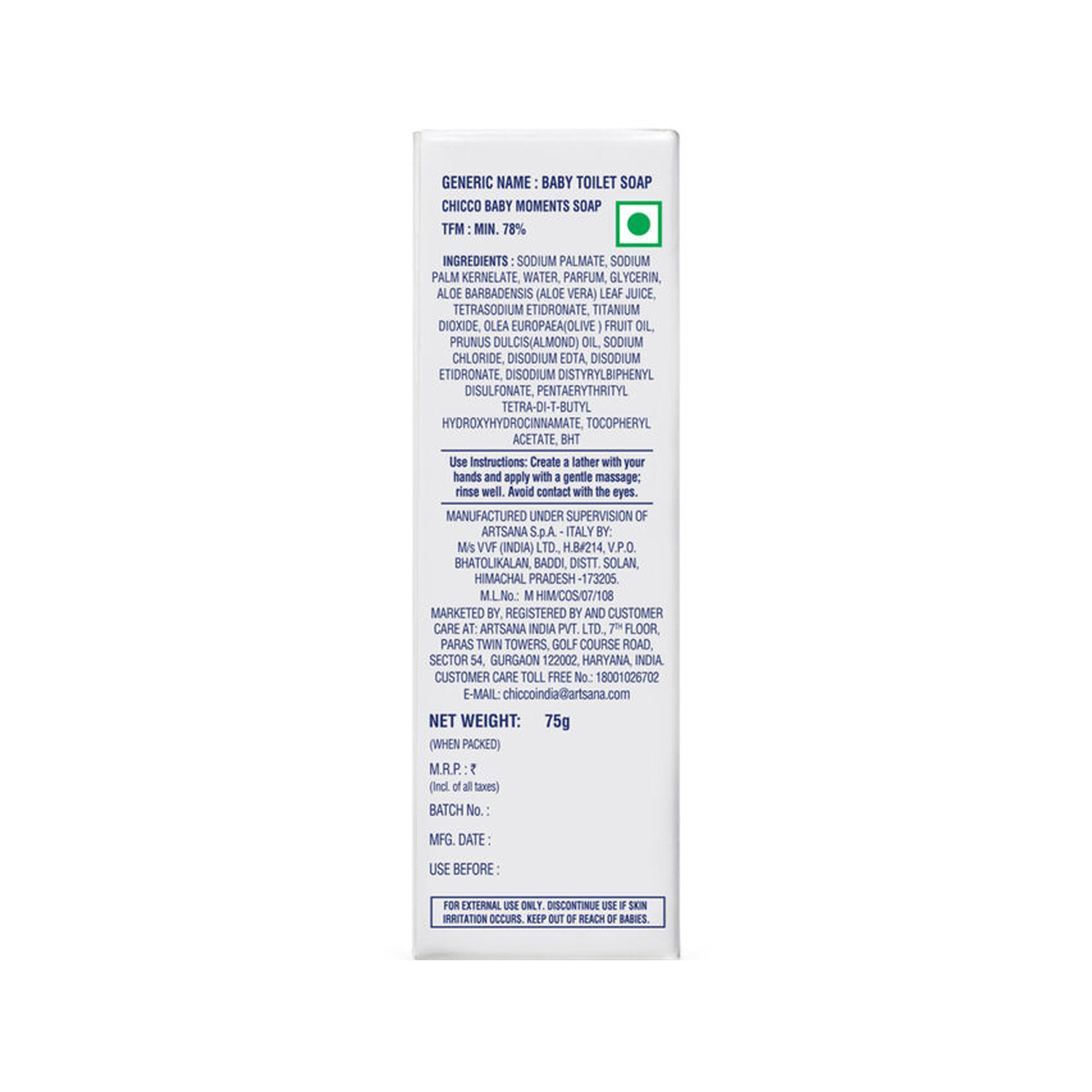 Chicco Baby Soap 75gm