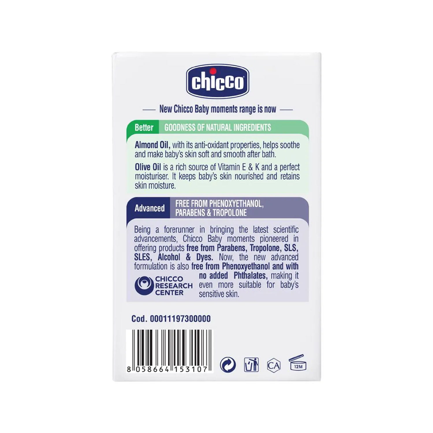 Chicco Baby Soap 3+1 (75gm)