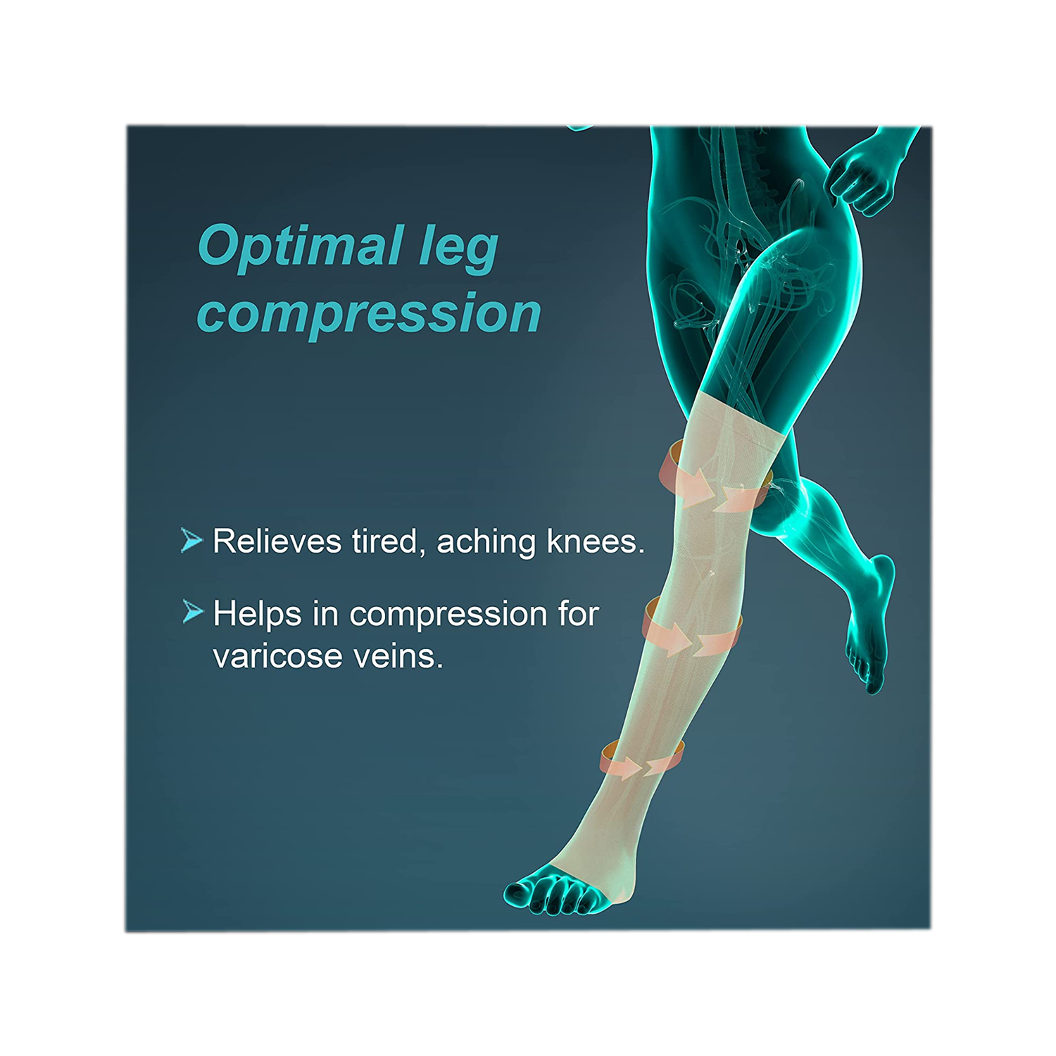 Tynor Medical Compression Stocking (Pair) 1-70 Thigh High Class 3 XXL