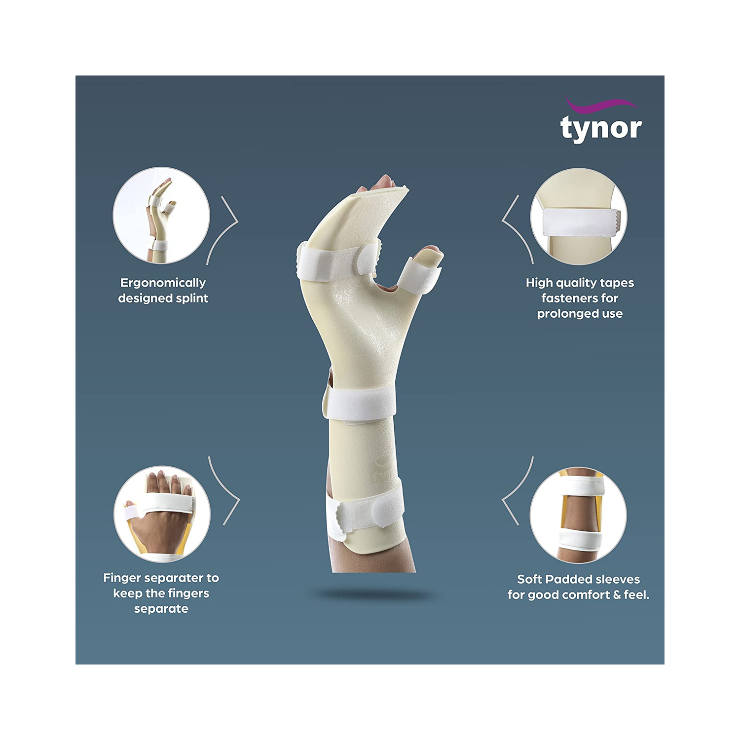 Tynor Hand Resting Splint Left E-29 (Medium) - Cureka
