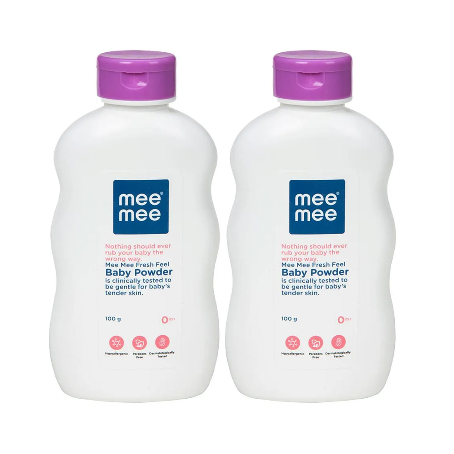 Mee Mee Feel Fresh Baby Powder 100g Pack of 2 - Cureka