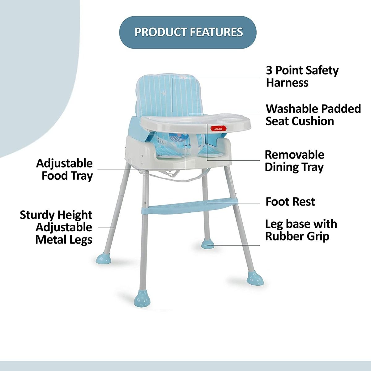 LuvLap 4 in 1 baby high chair Blue - Cureka - Online Health Care ...