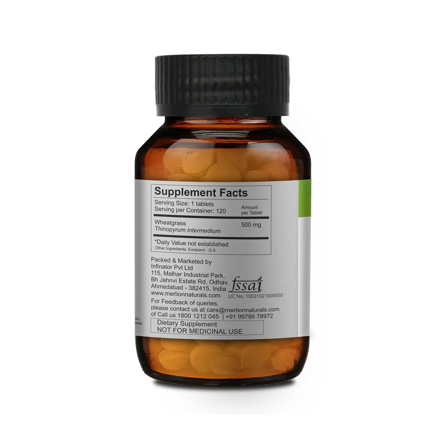 Merlion Naturals Wheat Grass Tablets (Thinopyrum intermedium) at Low Price