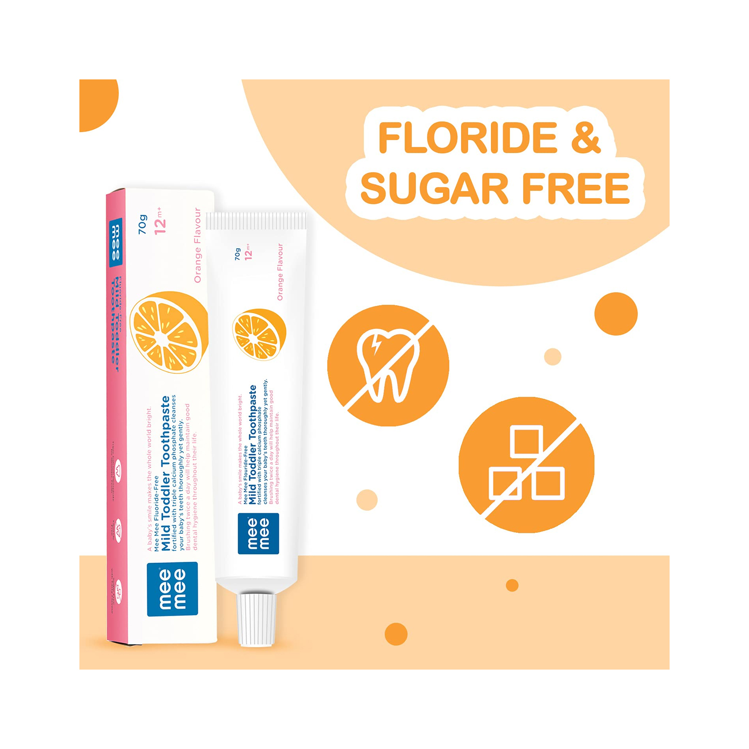 Mee Mee Mild Toddler Toothpaste Orange