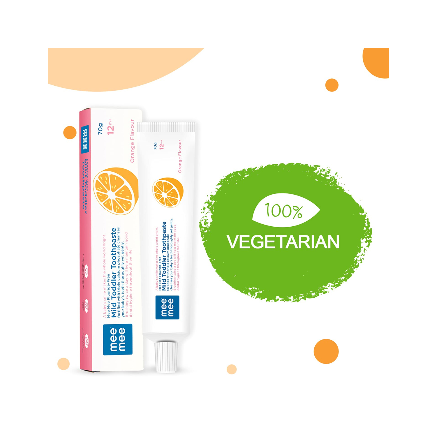 Mee Mee Mild Toddler Toothpaste Orange