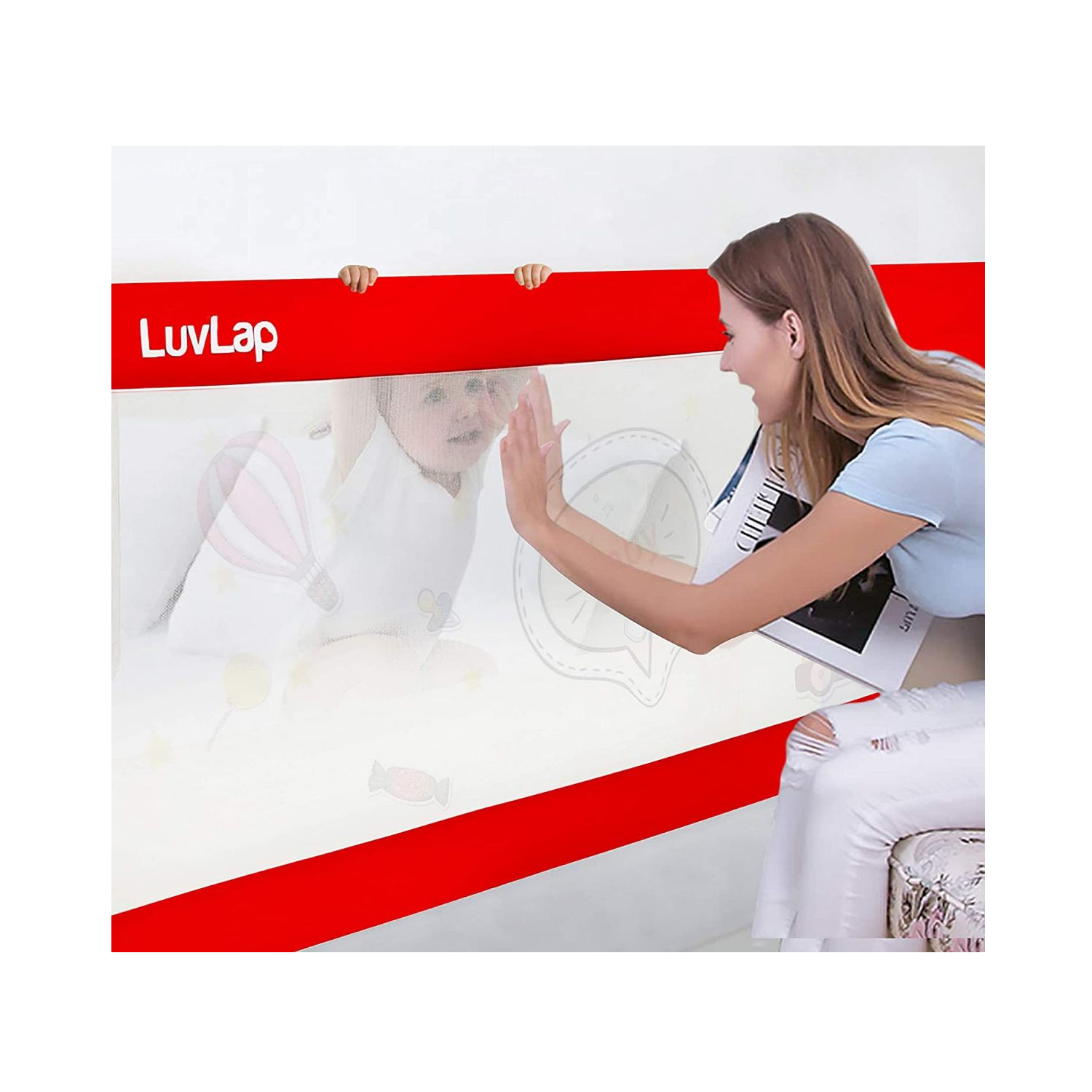Buy LuvLap Comfy Baby Bed Rails (Red) - Cureka