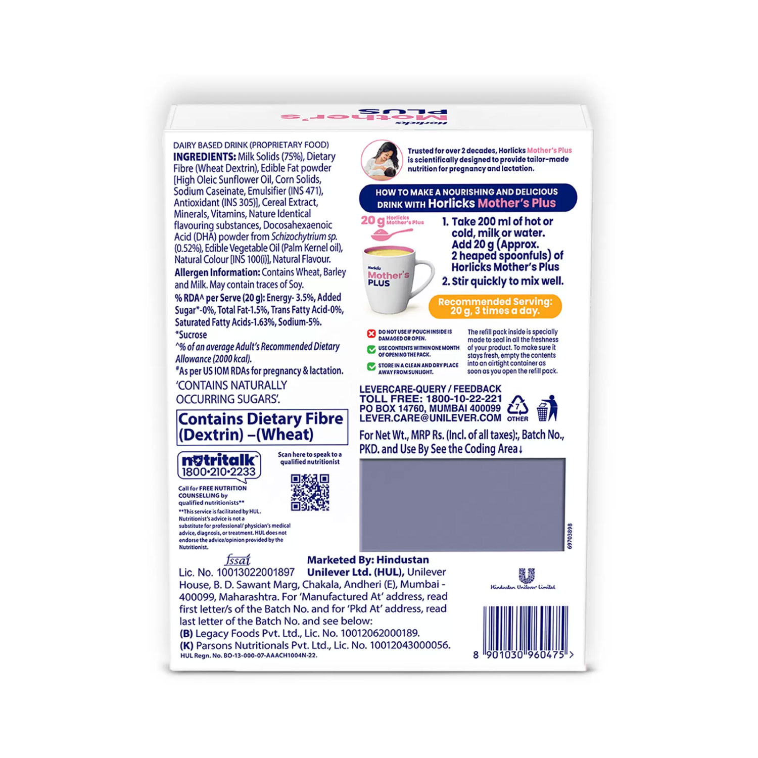 Horlicks Mother’s Plus Kesar Flavor 400gm - Cureka