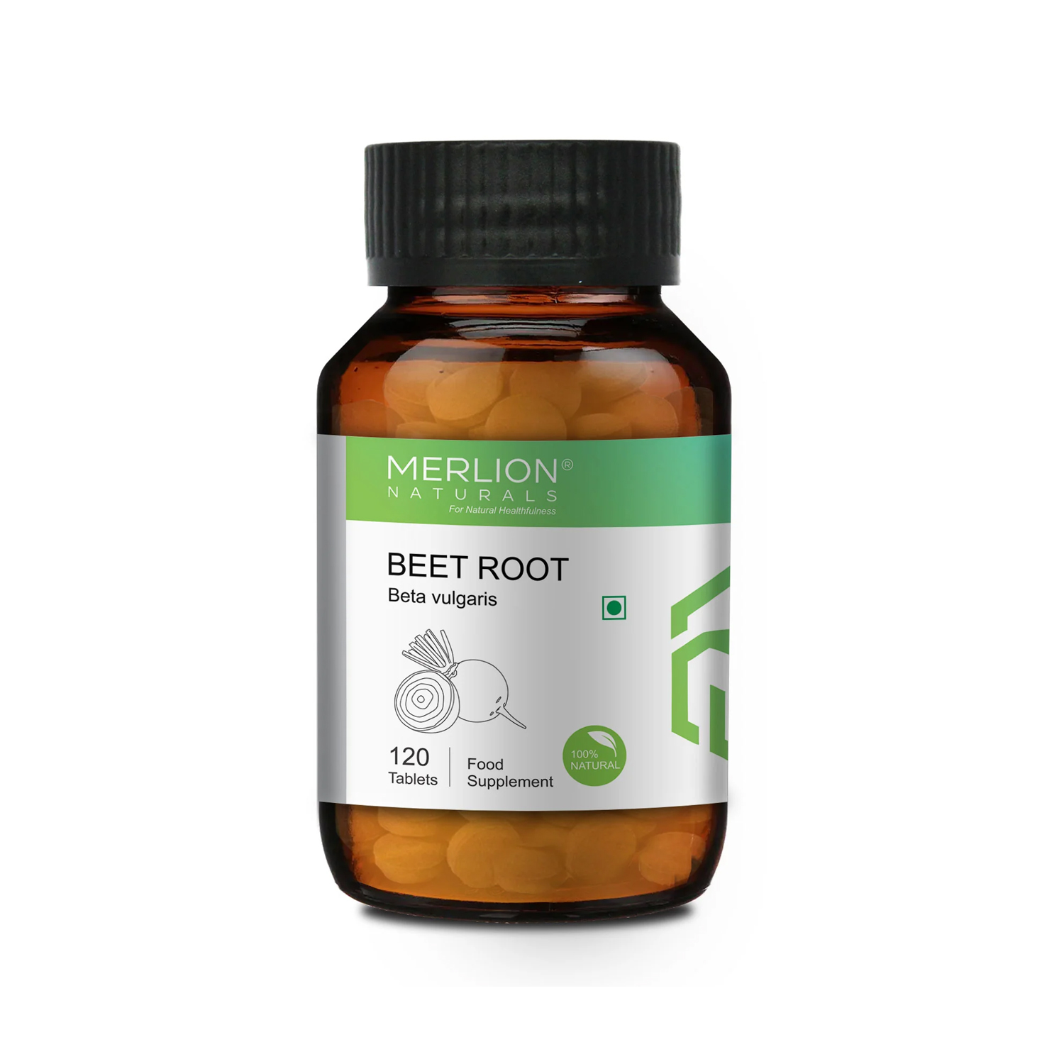 Merlion Naturals Beet Root Tablets, Beta vulgaris, 500mg x 120 Tablets