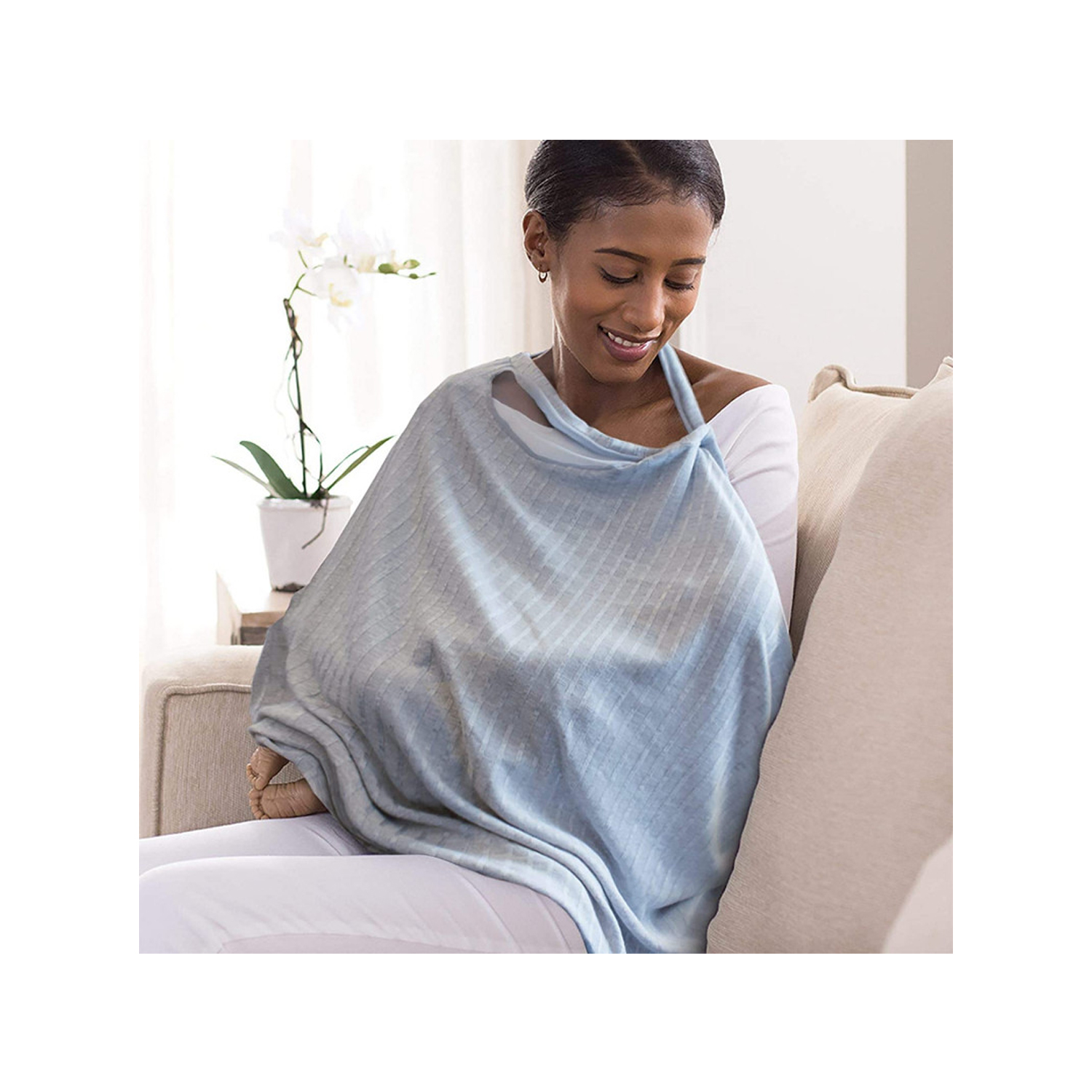 Chicco Boppy Infinity Nursing Scarf (Grey) - Cureka - Online Health ...