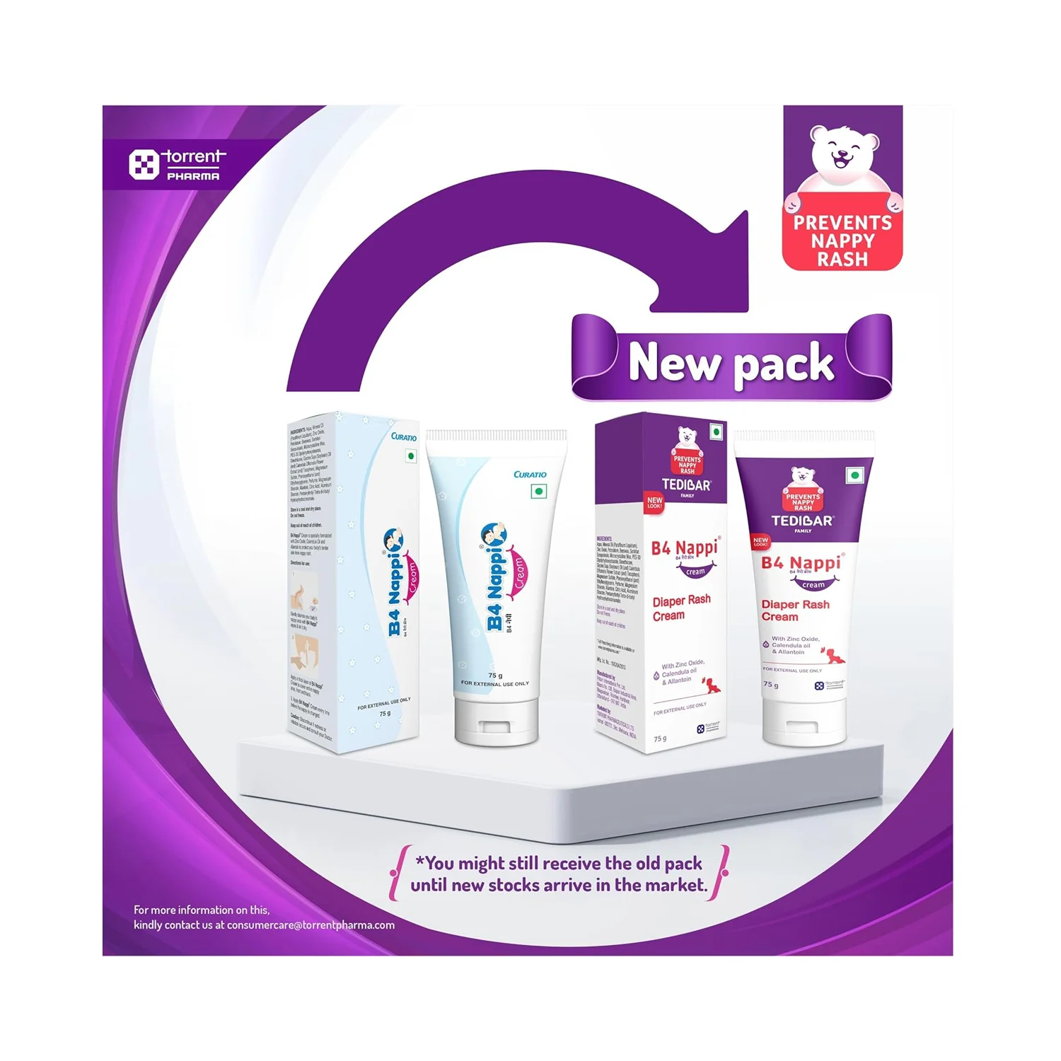 Torrent B4 Nappi Diaper Rash Cream 75g - Cureka